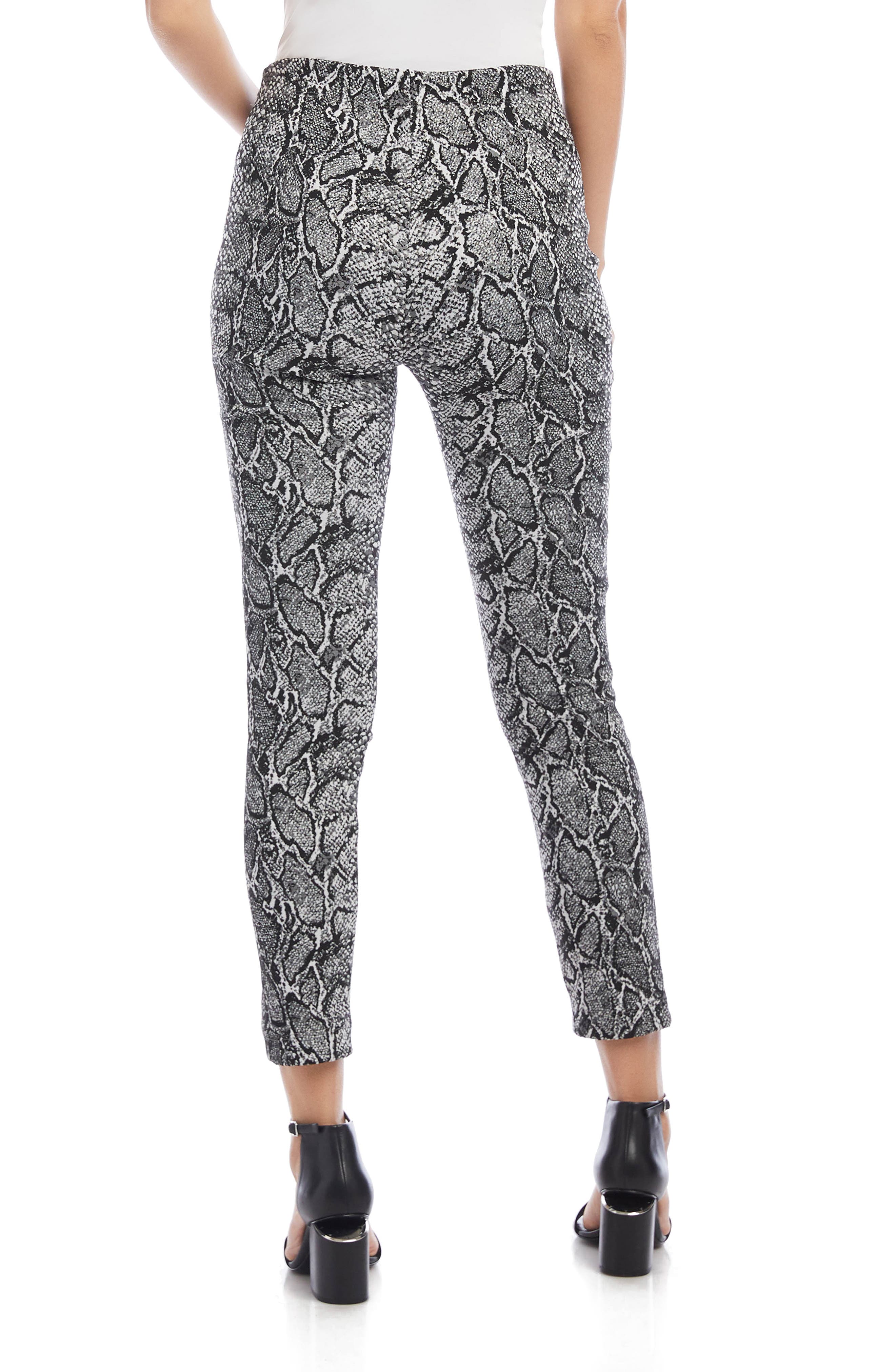 Karen Kane Piper Snakeskin Jacquard Skinny Ankle Pants | Nordstrom