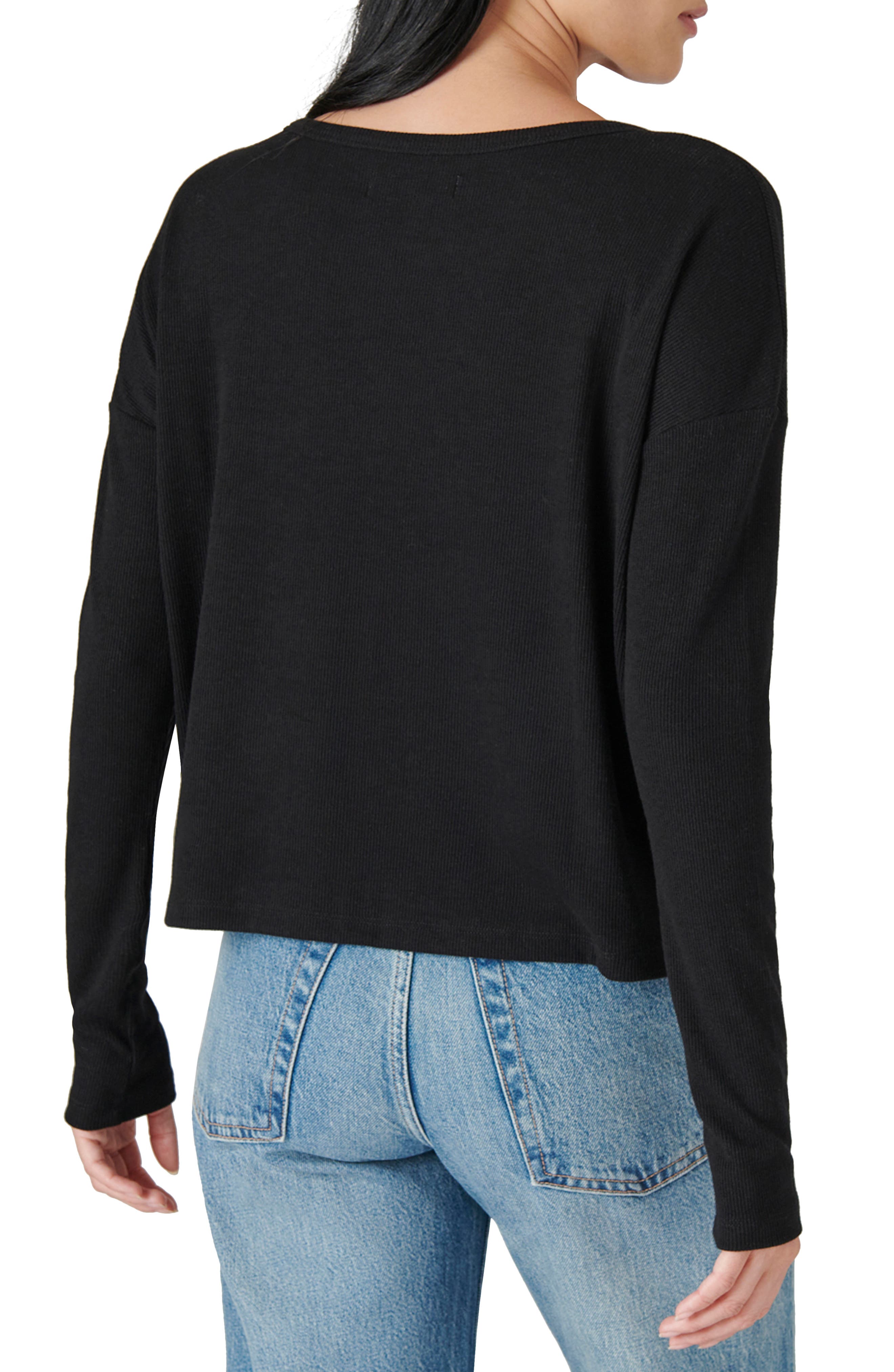 Lucky Brand Essentials Drop Shoulder Rib Top | Nordstromrack