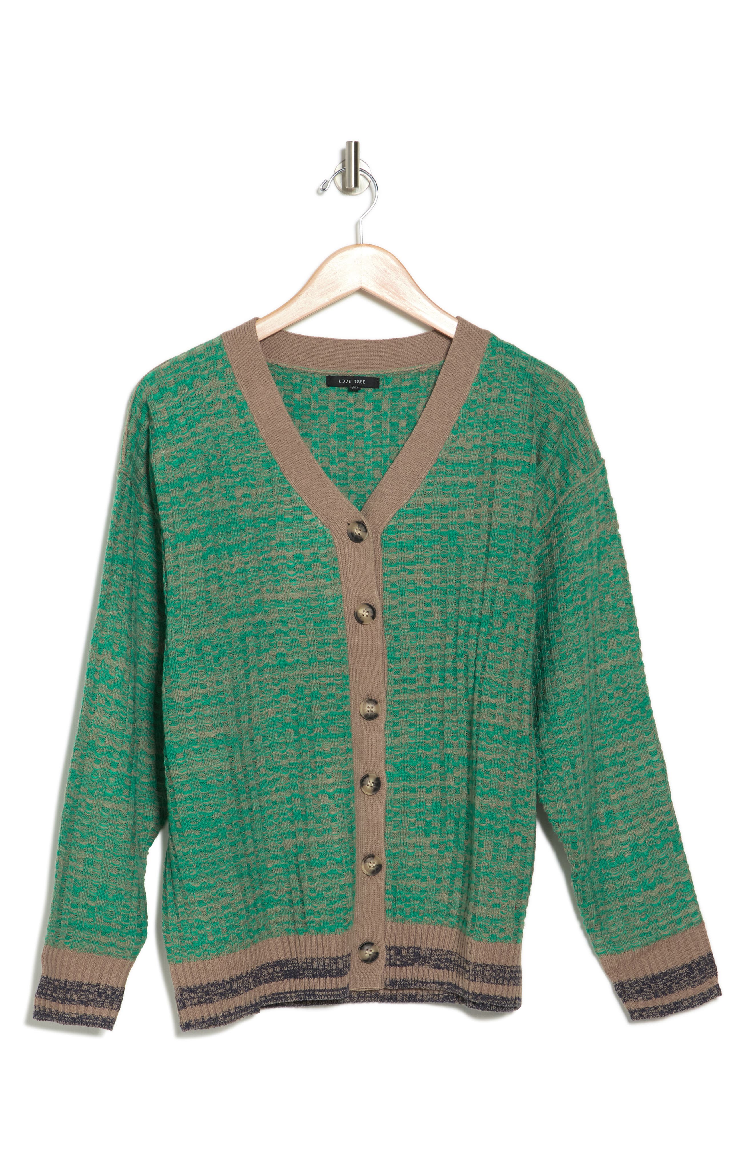 Love Tree Heathered Button Front Sweater Cardigan | Nordstromrack
