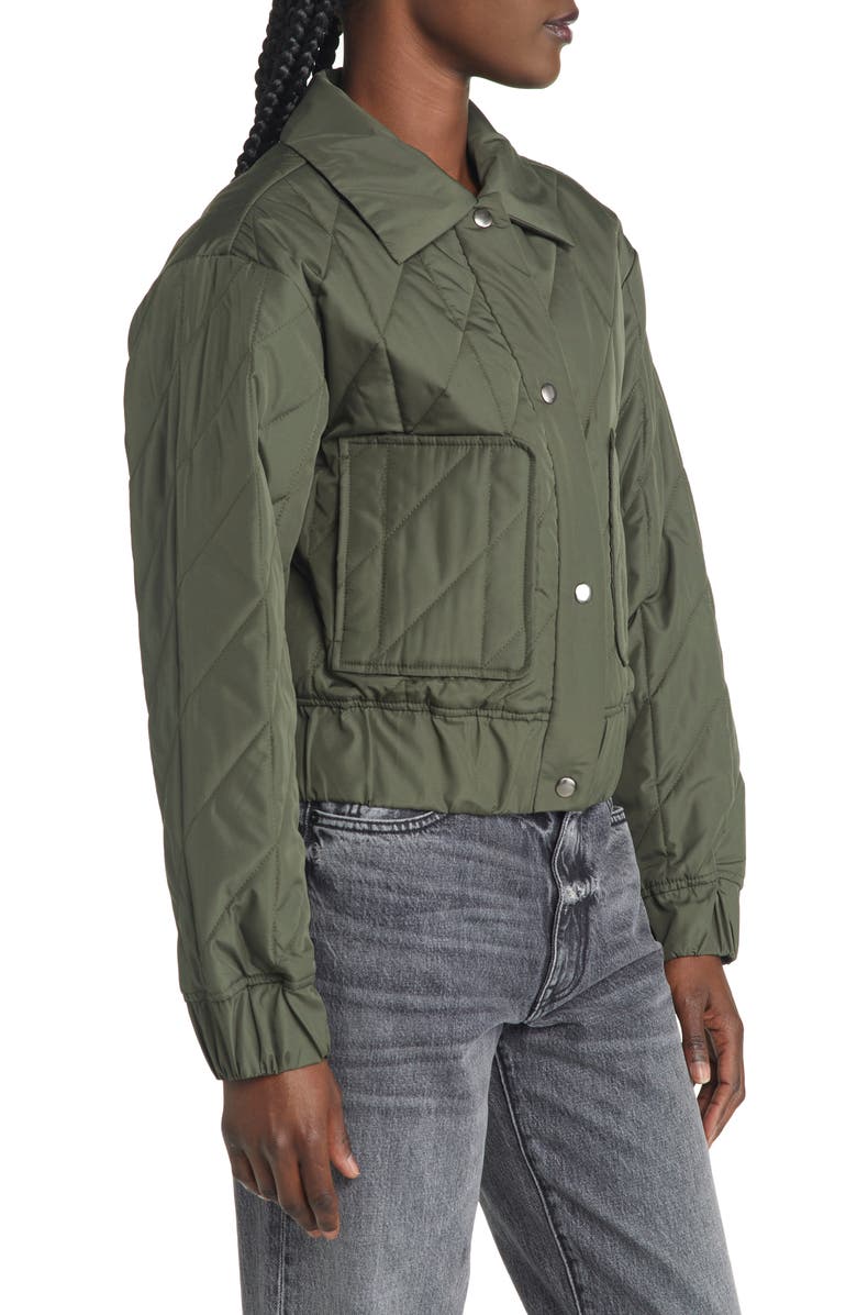 Treasure & Bond Quilted Snap-Up Crop Jacket | Nordstromrack