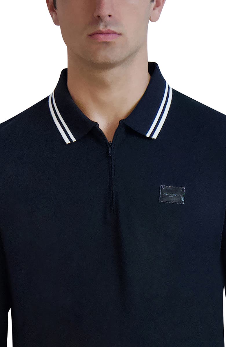 KARL LAGERFELD PARIS Logo Long Sleeve Polo | Nordstromrack