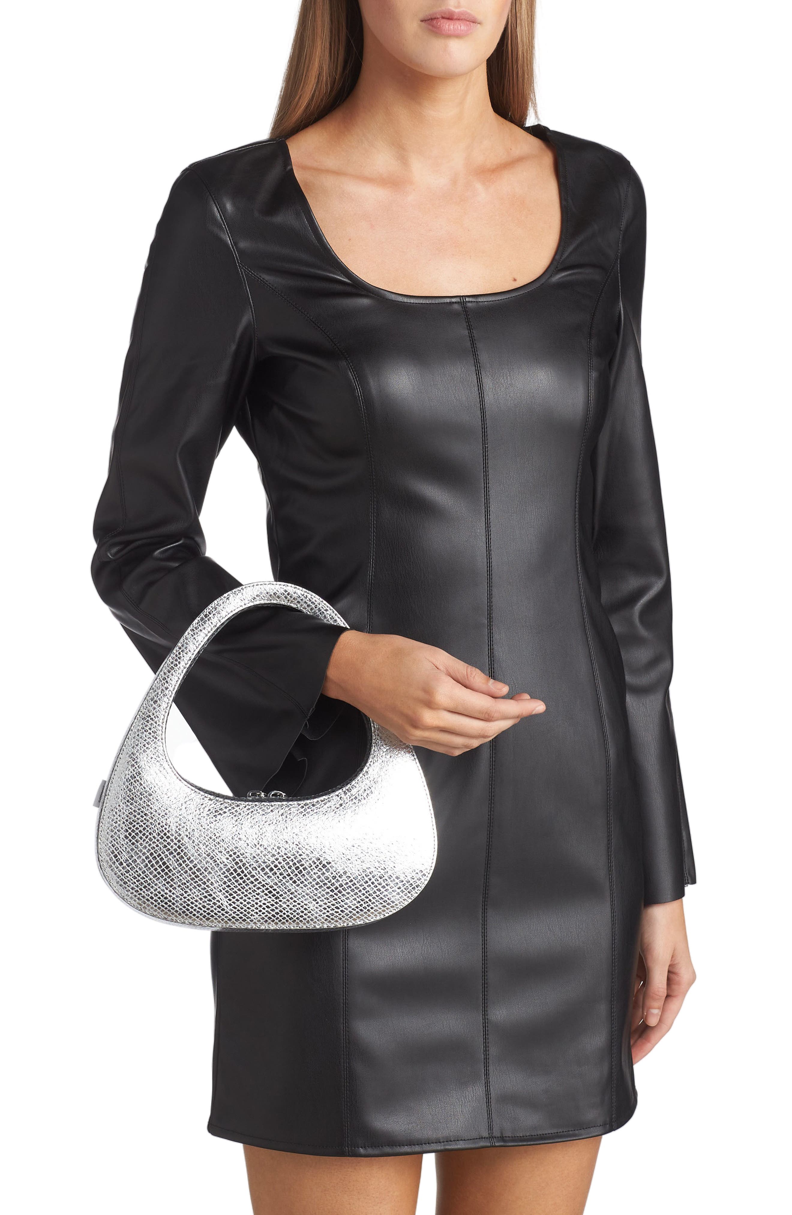 Coperni Swipe Python Embossed Metallic Leather Baguette Bag | Nordstrom