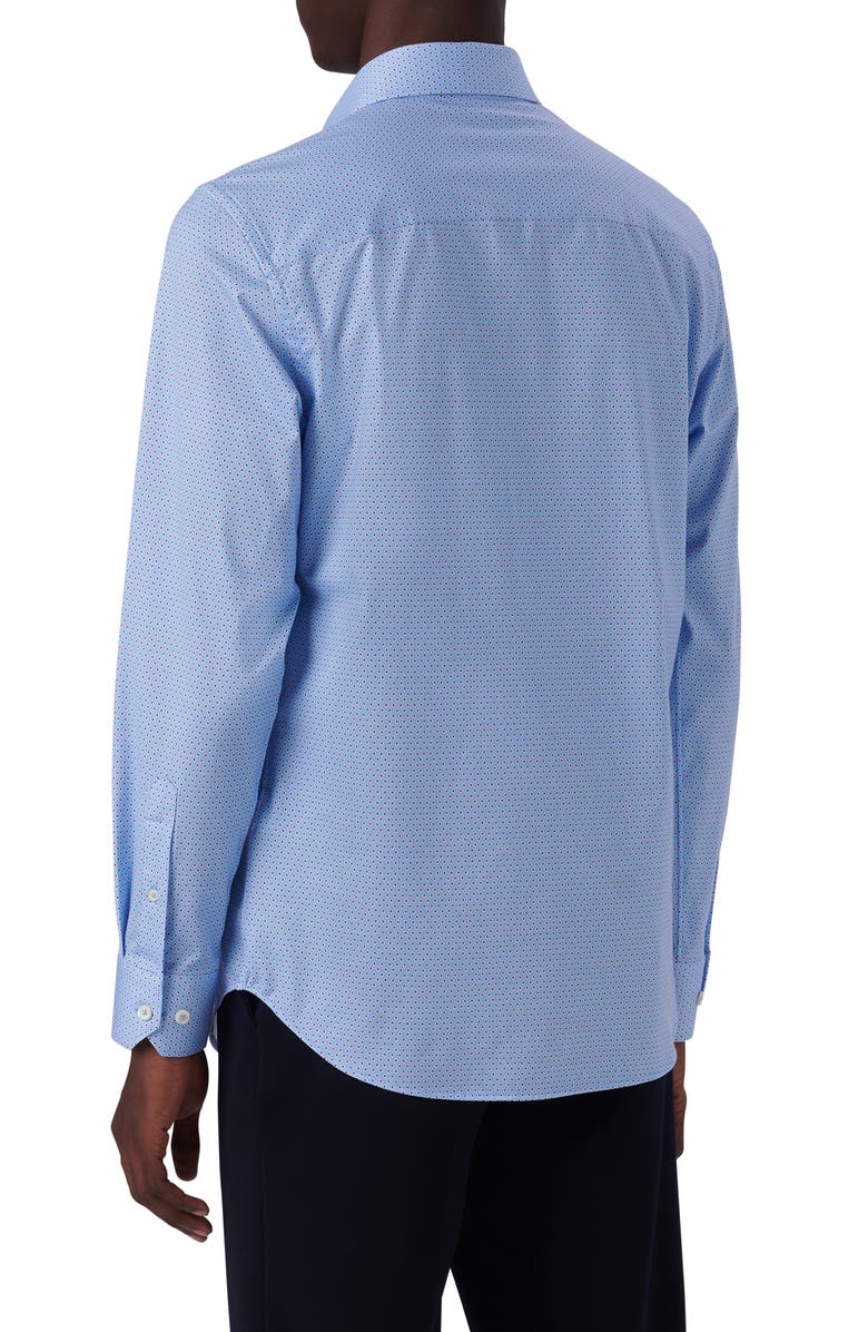 Bugatchi OoohCotton® Diamond Dot Print Button-Up Shirt | Nordstromrack