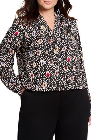 NIC+ZOE Spotted Dots V-Neck Top | Nordstrom