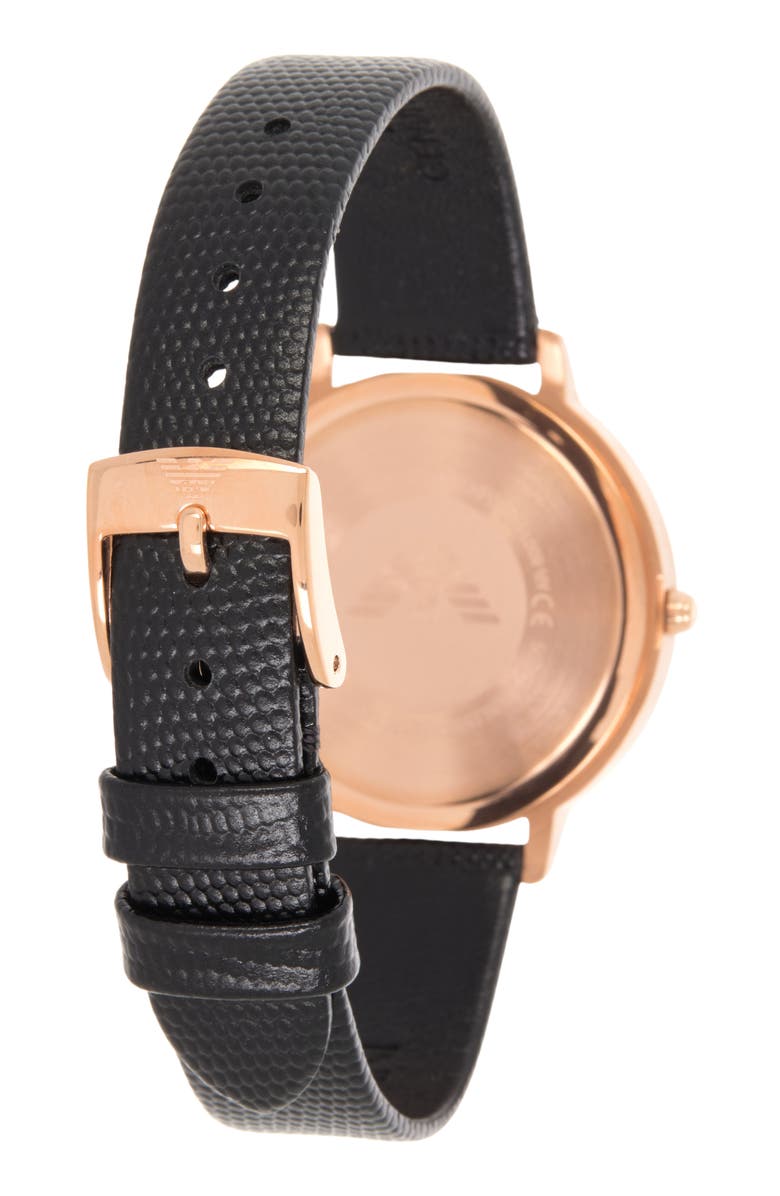 Emporio Armani Rose Gold Dial Snakeskin Embossed Leather Strap Watch ...