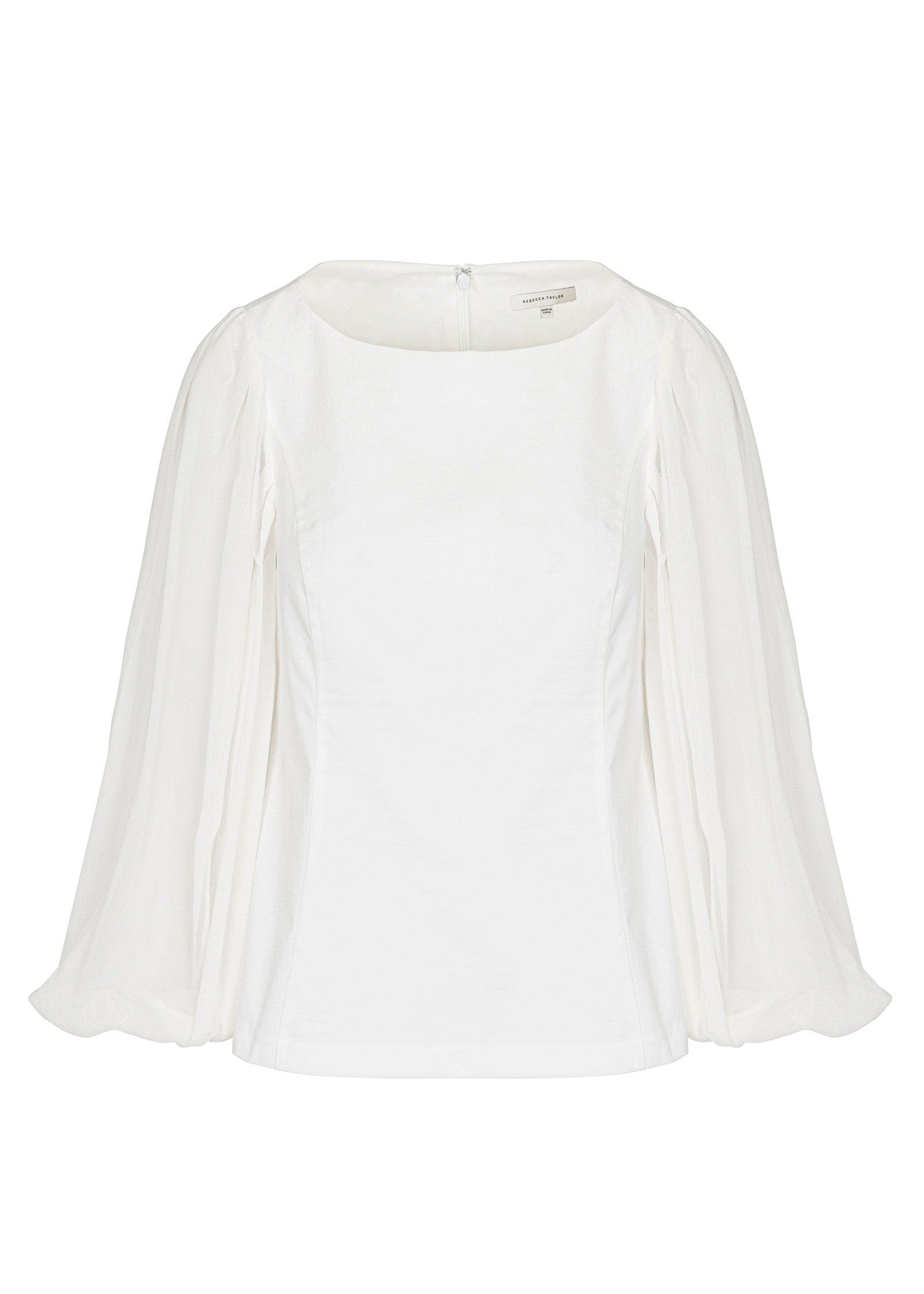 Rebecca Taylor Heavy Cotton Chintz Boat Neck Top | Nordstrom
