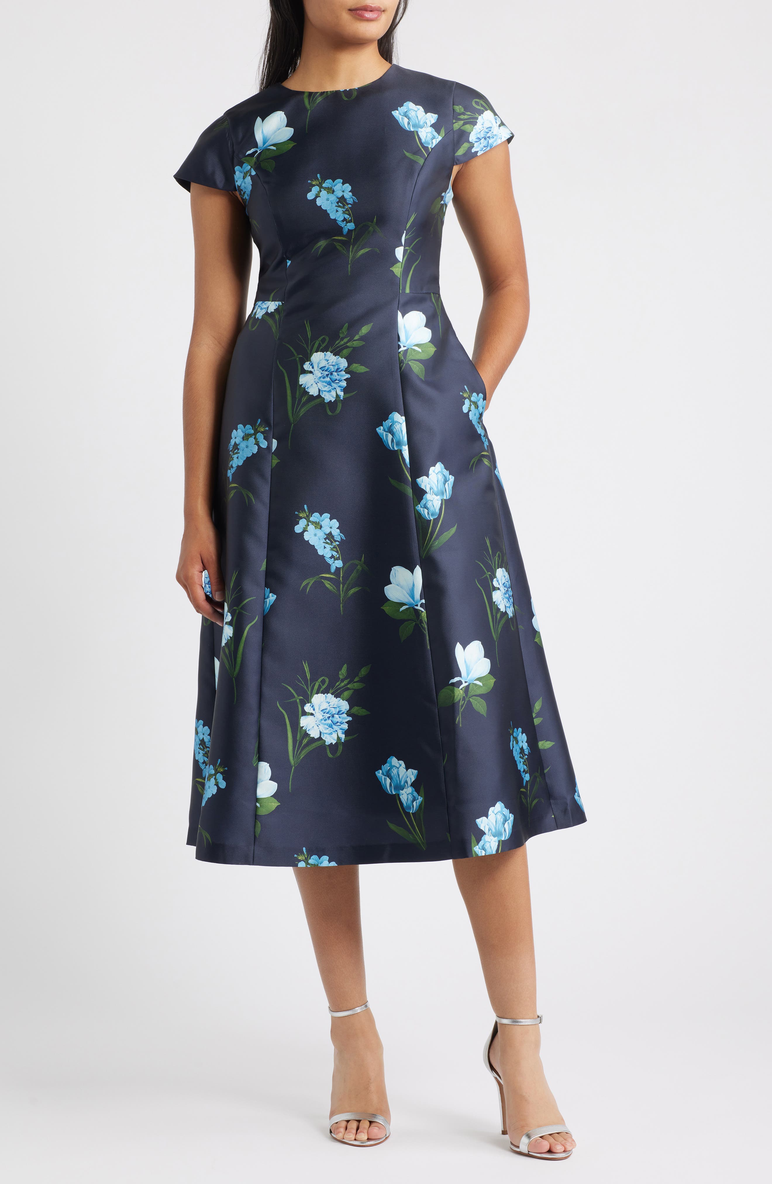 Sachin & Babi Jackie Print Flare Midi Dress | Nordstrom