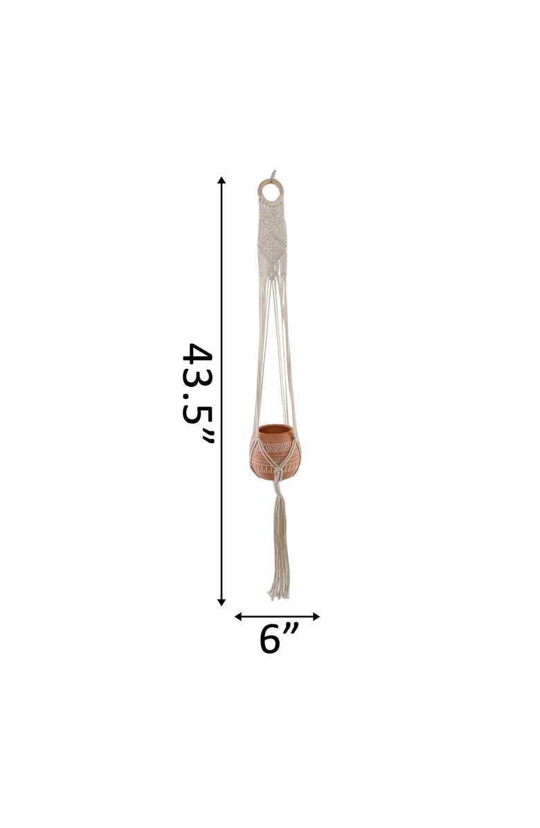FLORA BUNDA Hanging Macramé with Ceramic Pot | Nordstromrack