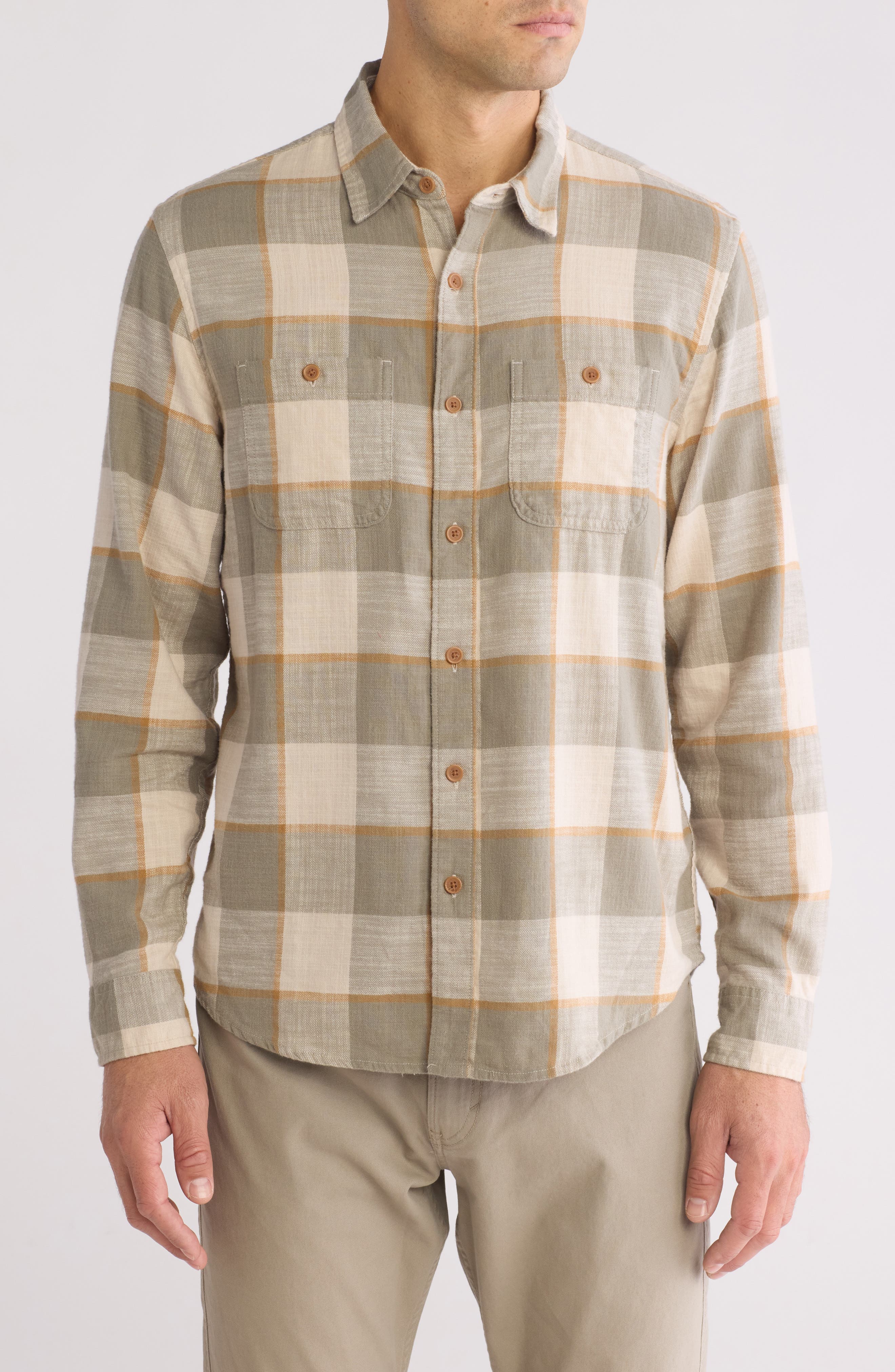 Lucky Brand Mason Plaid Cotton Button-Up Shirt | Nordstromrack