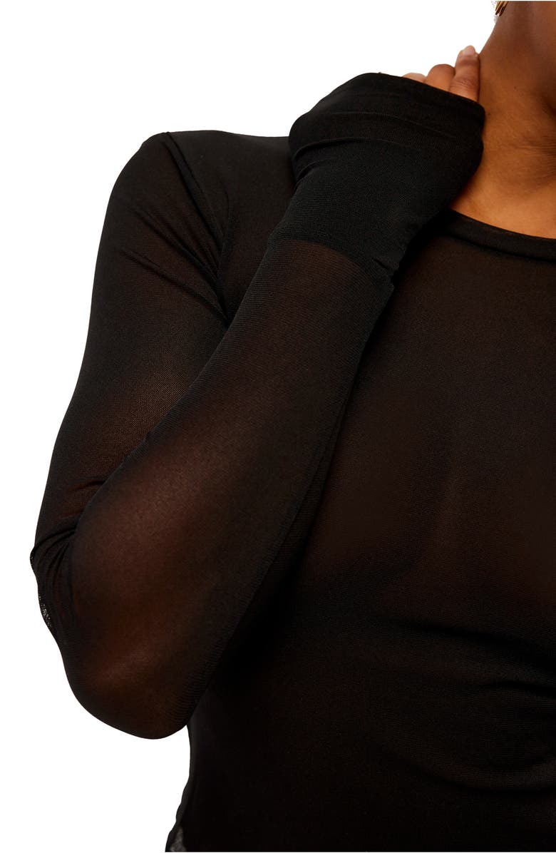 Free People Before Sunset Long Sleeve Mesh Top | Nordstromrack