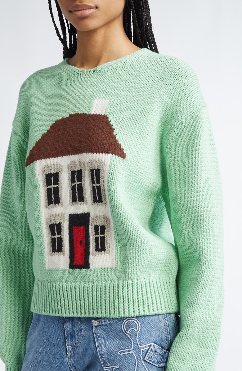 JW Anderson House Intarsia Cotton Blend Sweater | Nordstrom