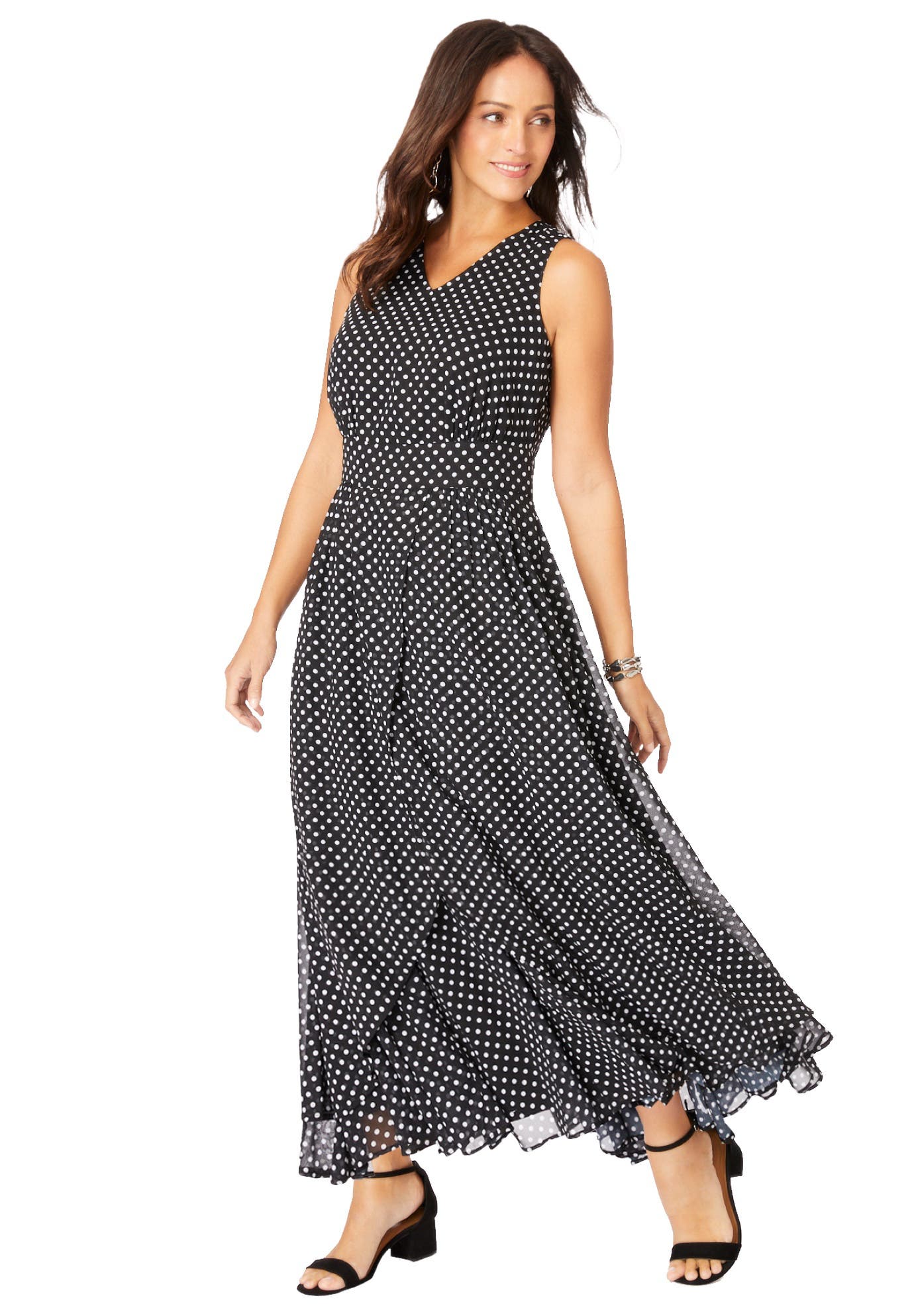 Jessica London Georgette Flyaway Maxi Dress | Nordstrom