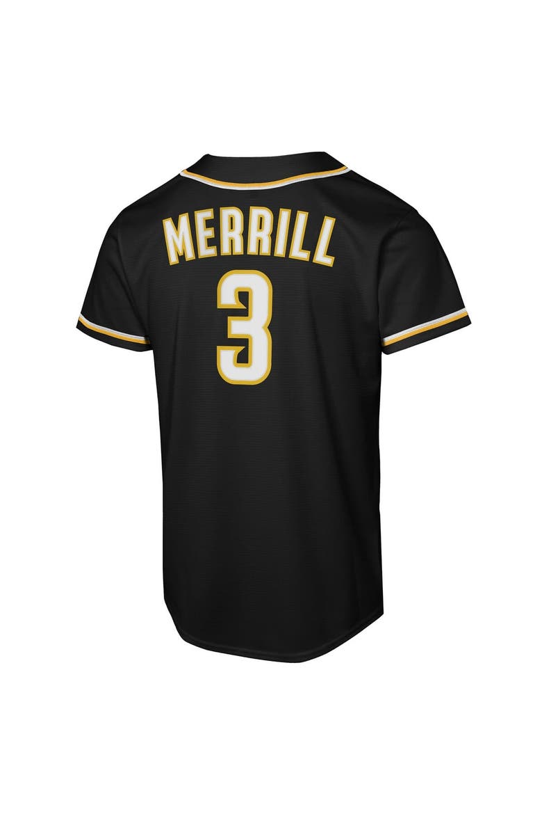 Youth Nike Jackson Merrill Black San Diego Padres Fashion Replica ...