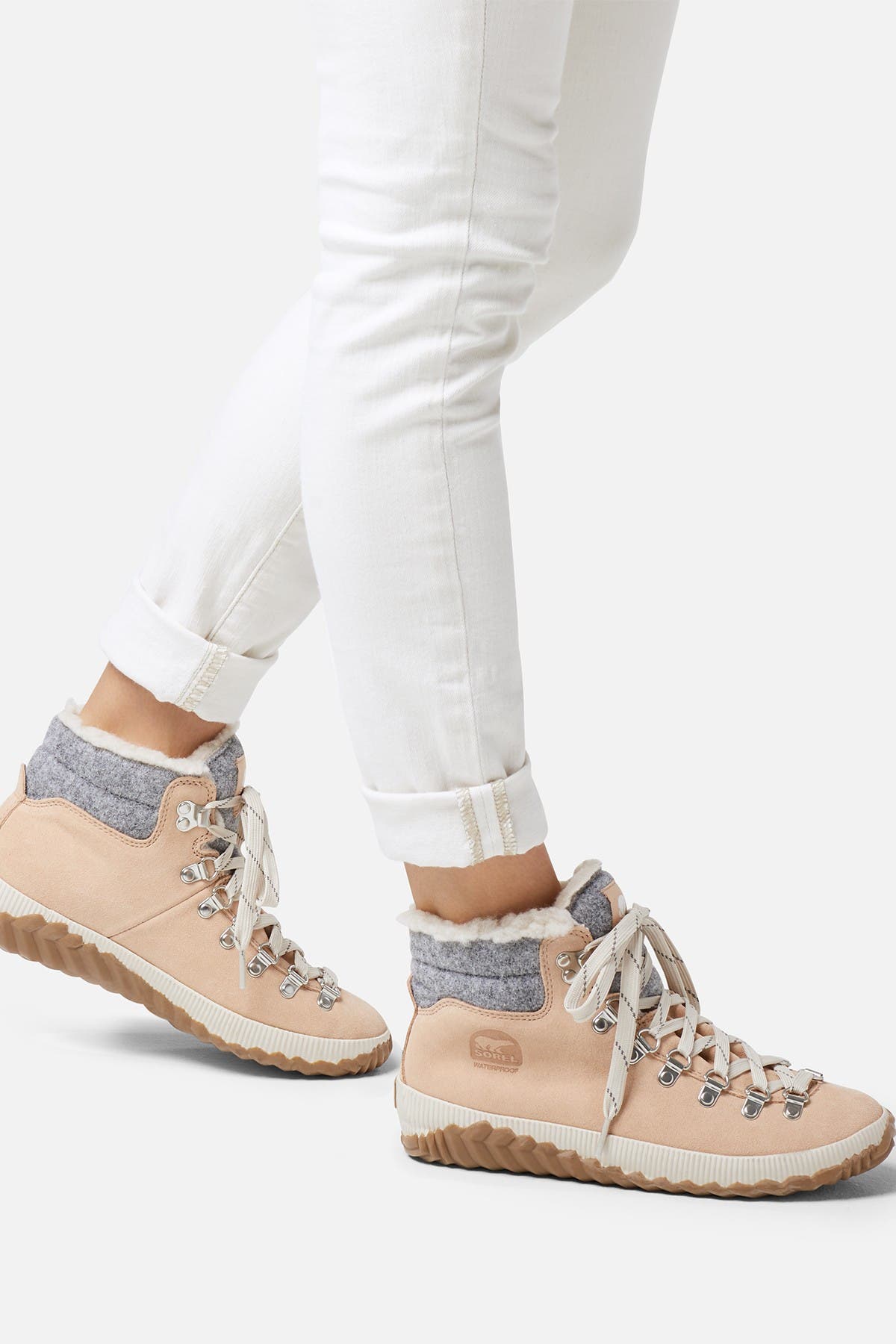 SOREL Out 'N About Plus Conquest Faux Shearling Lined Waterproof Lace ...