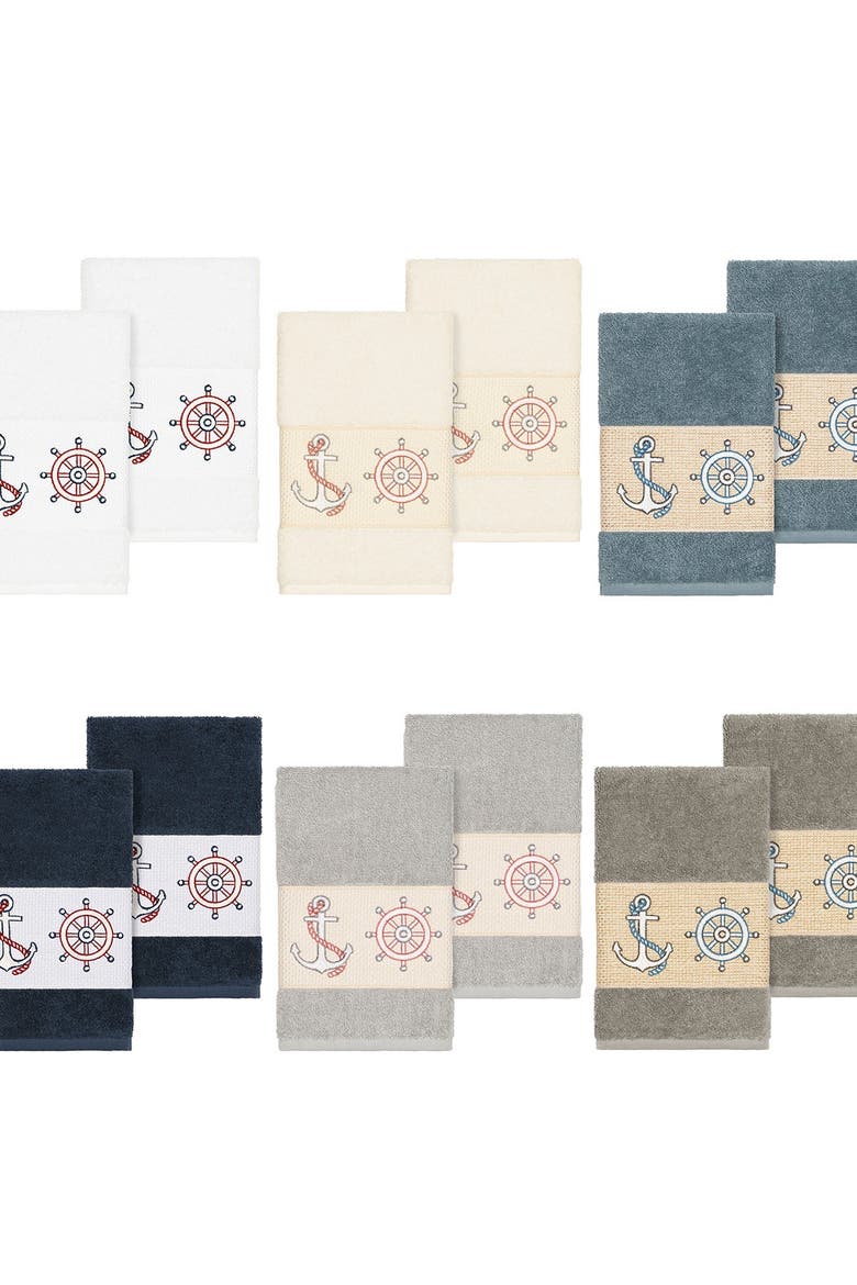 Easton Embellished Hand Towel - Set of 2 - Dark Grey | Nordstromrack
