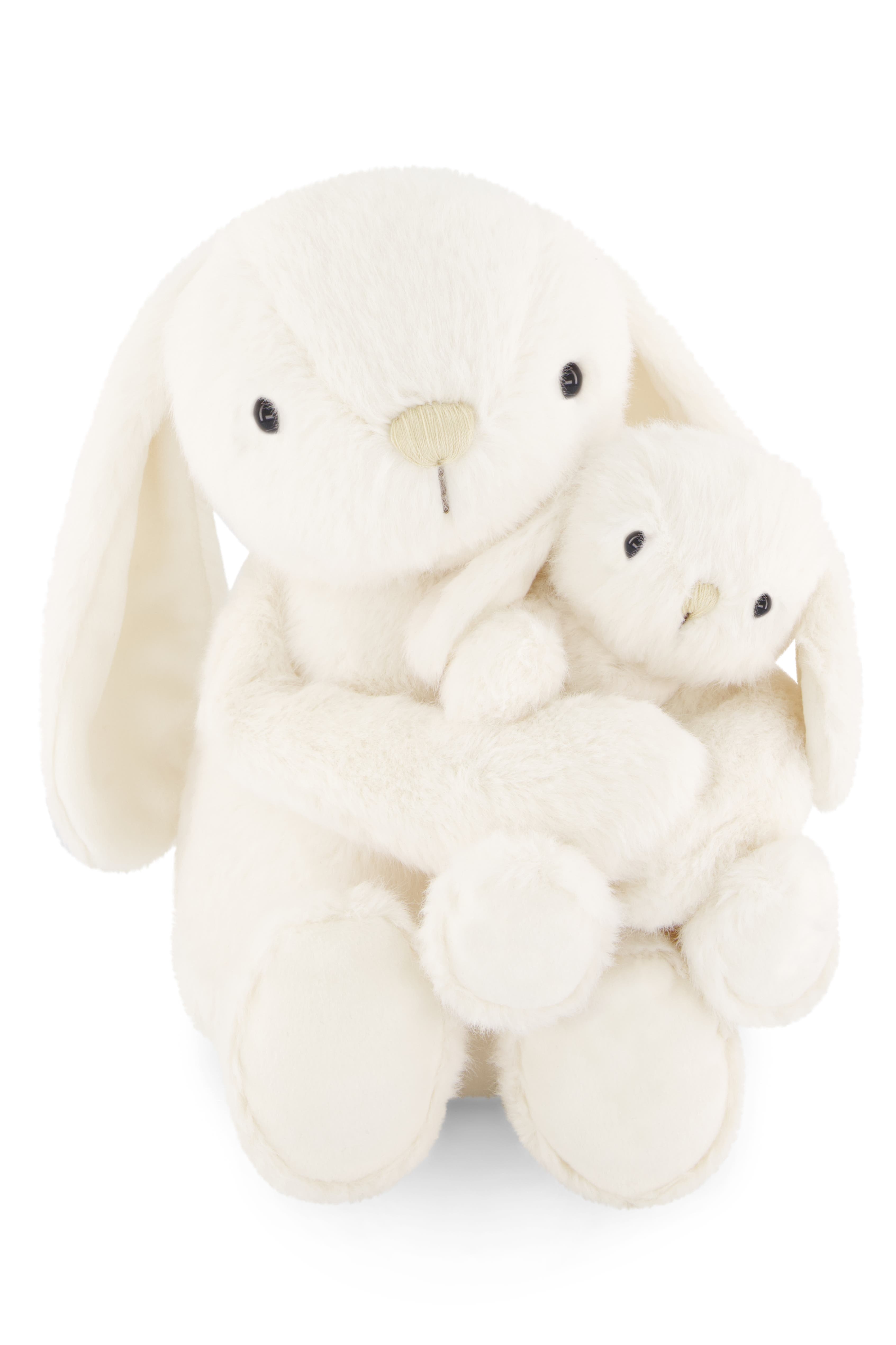 Snuggle Bunnies Kids' Stuffed Animal Frankie The Hugging Bunny In White ...
