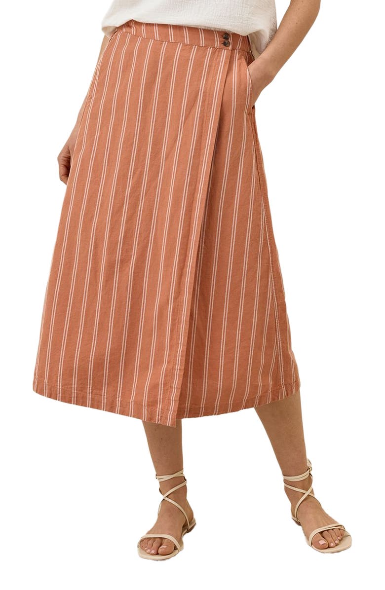 Pact Canopy Linen Wrap Skirt Made with Organic Cotton | Nordstrom