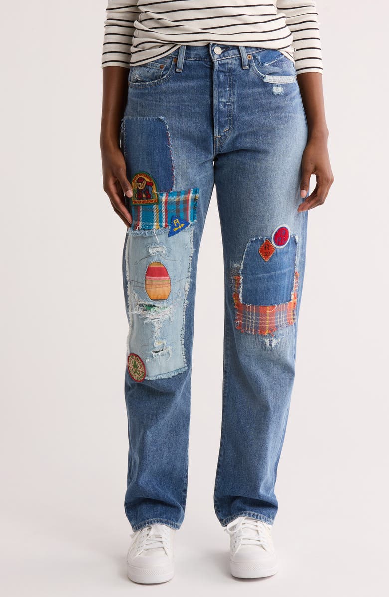 Polo Ralph Lauren Patch High Waist Straight Leg Jeans | Nordstromrack