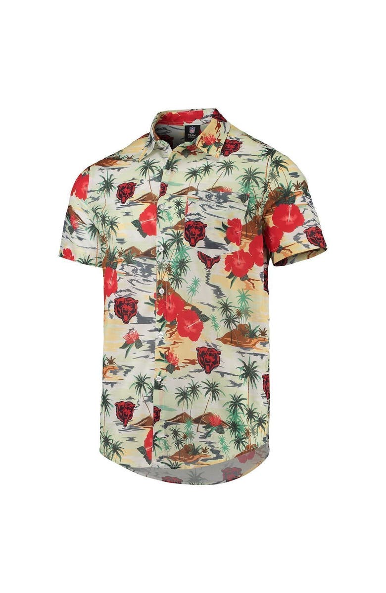 FOCO Men's FOCO Cream Chicago Bears Paradise Floral Button-Up Shirt ...