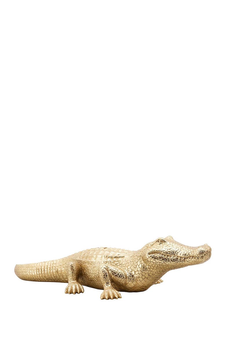 SAGEBROOK HOME Polyresin 16" Crocodile Figurine - Gold | Nordstromrack
