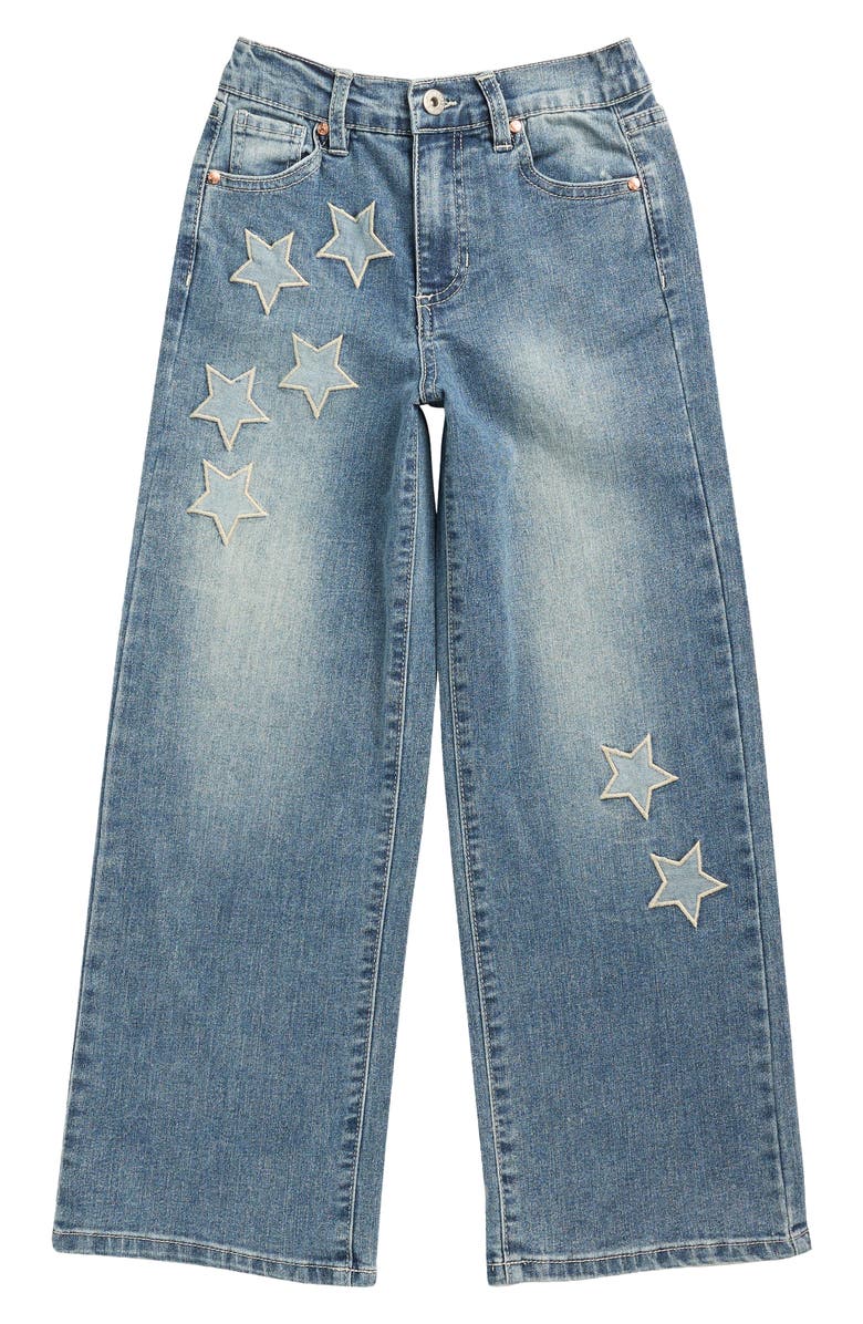 YMI Kids' Star Patch Wide Leg Jeans | Nordstromrack