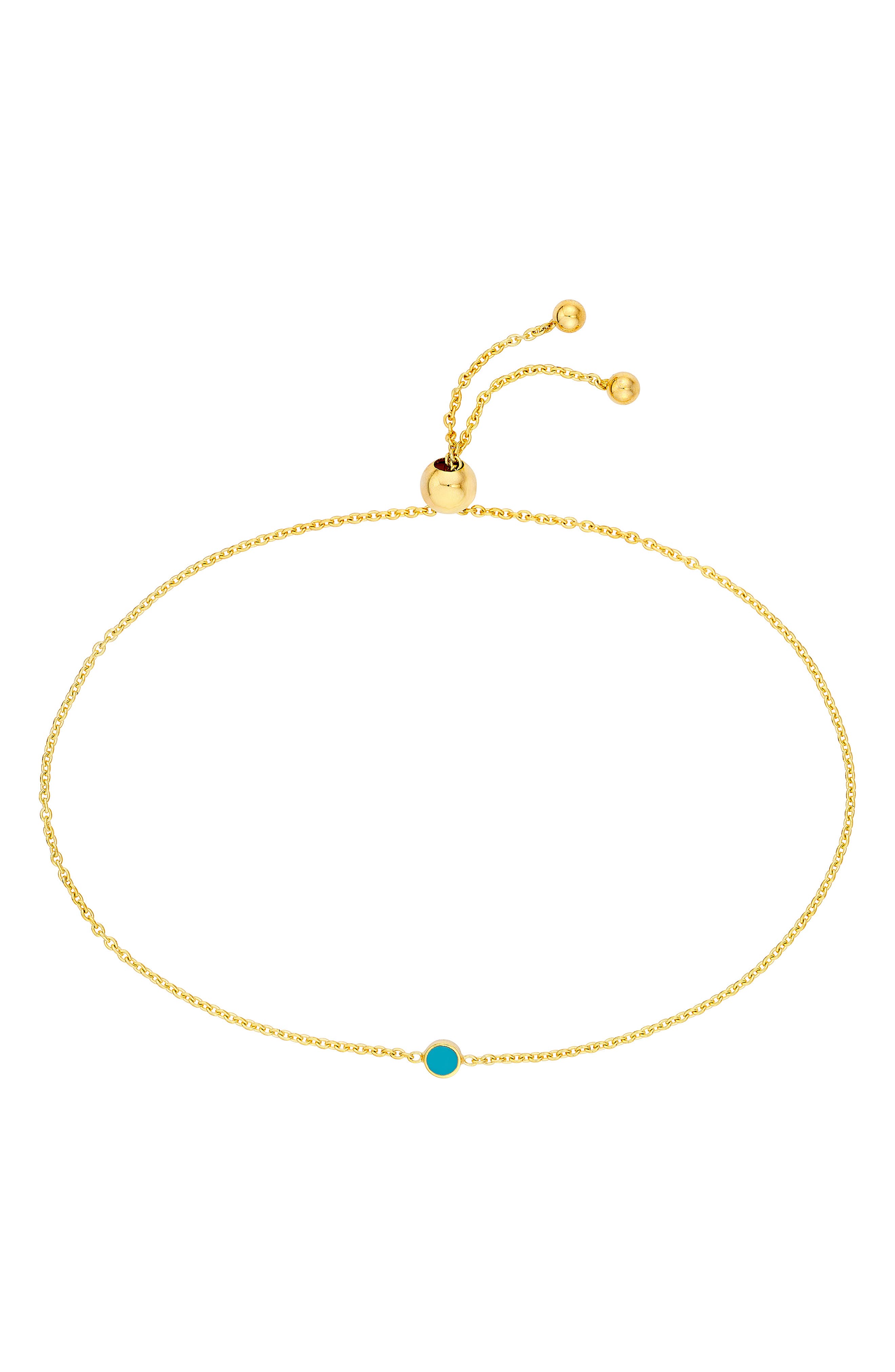 HAWLEY ST 14K Gold Enamel Disc Slider Chain Bracelet | Nordstromrack