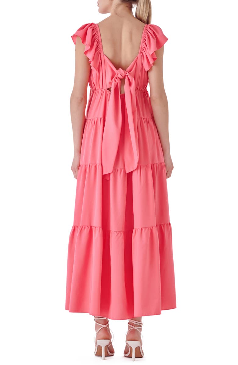 Endless Rose Ruffle Bow Tiered Maxi Sundress | Nordstrom