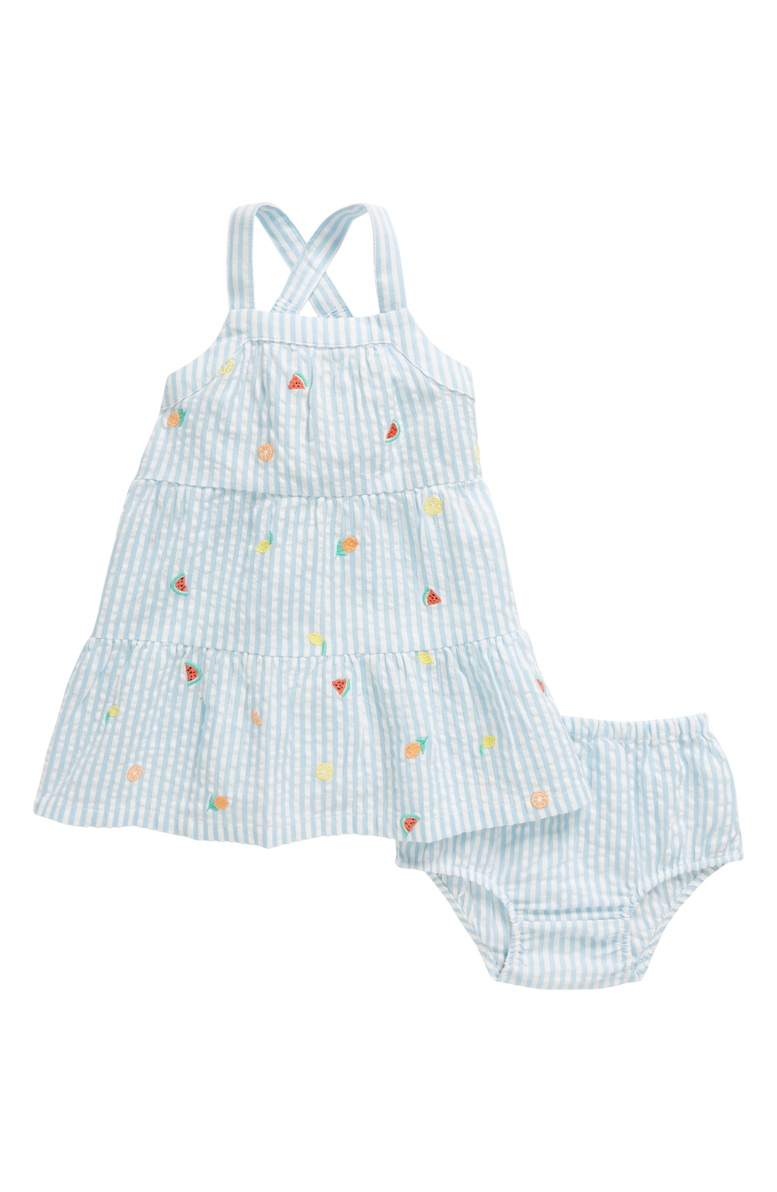 Tucker + Tate Embroidered Seersucker Tank Dress & Bloomers Set (Women ...