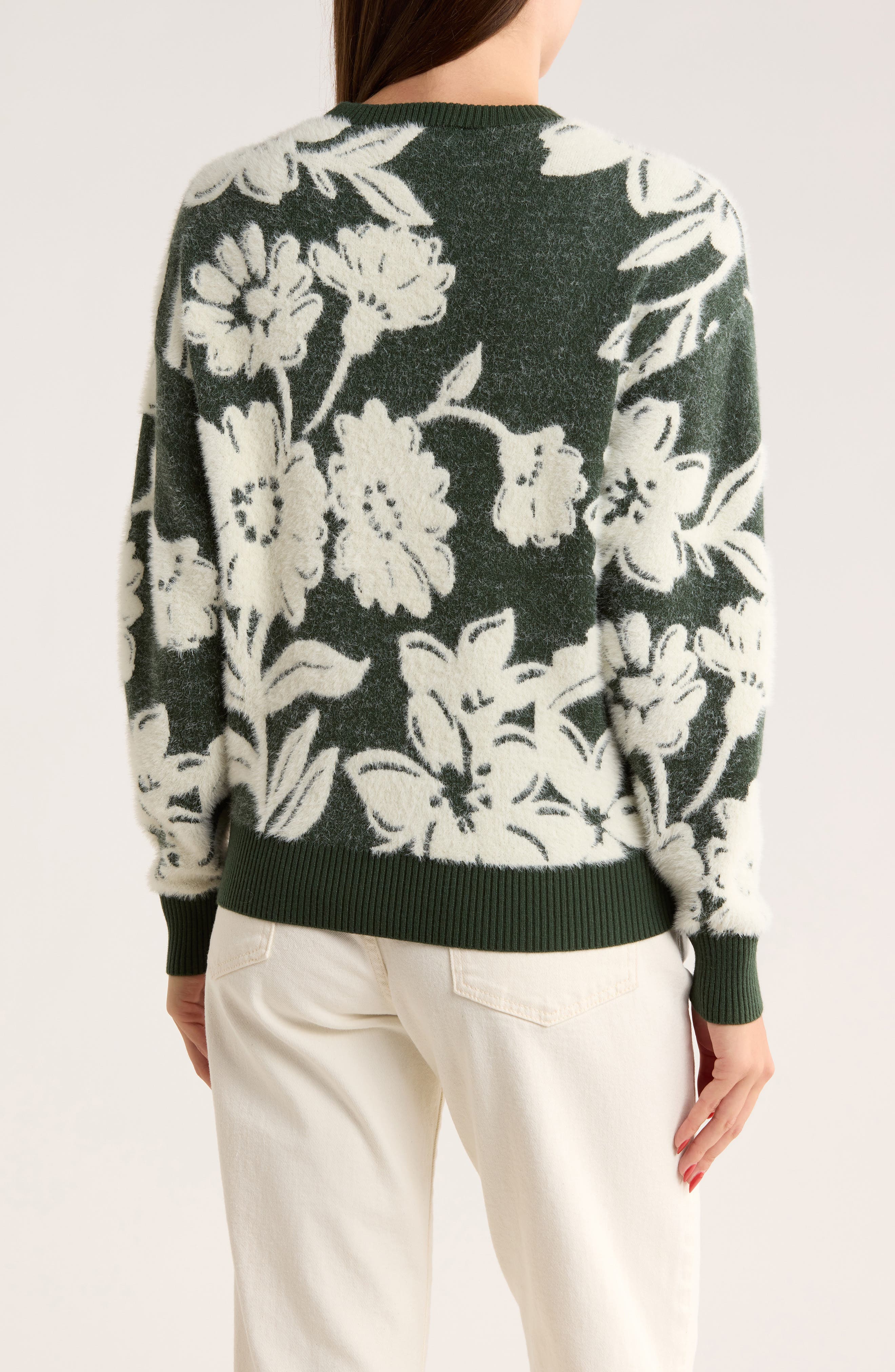 Gemma + Jane Floral Jacquard Sweater | Nordstromrack