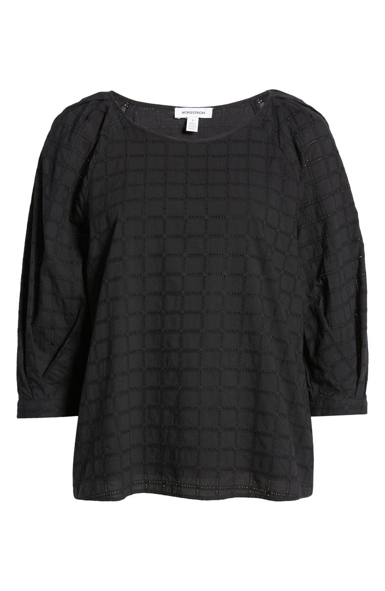 Nordstrom Puff Sleeve Eyelet Blouse | Nordstromrack