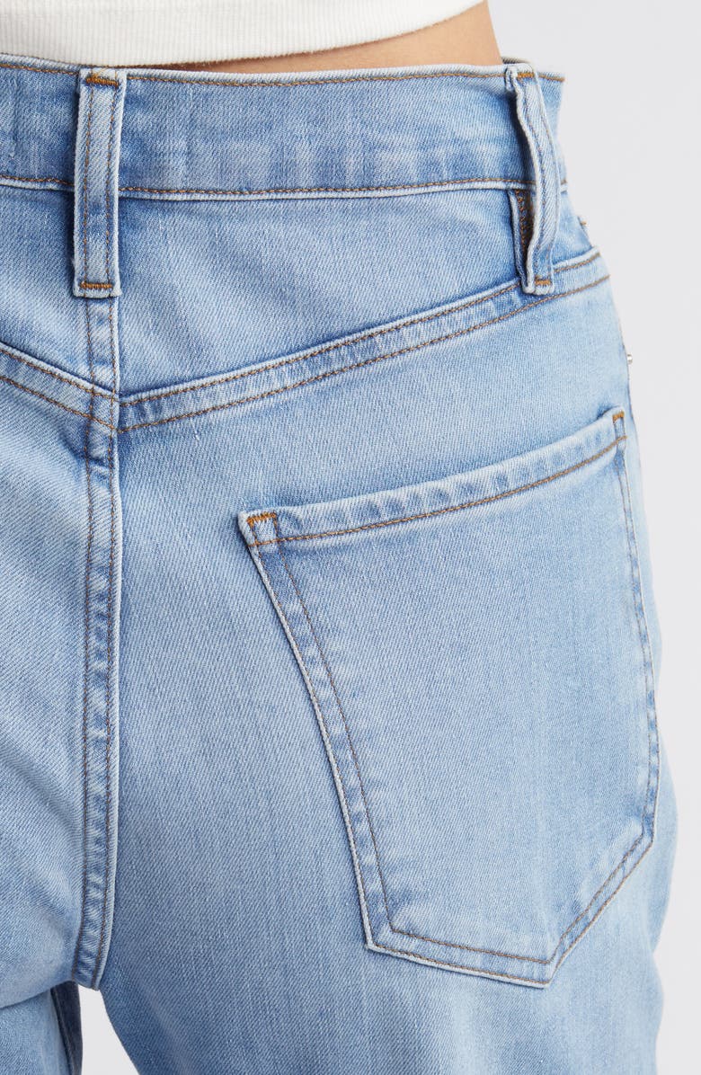 FRAME Le Jane Frayed High Waist Straight Leg Jeans | Nordstrom