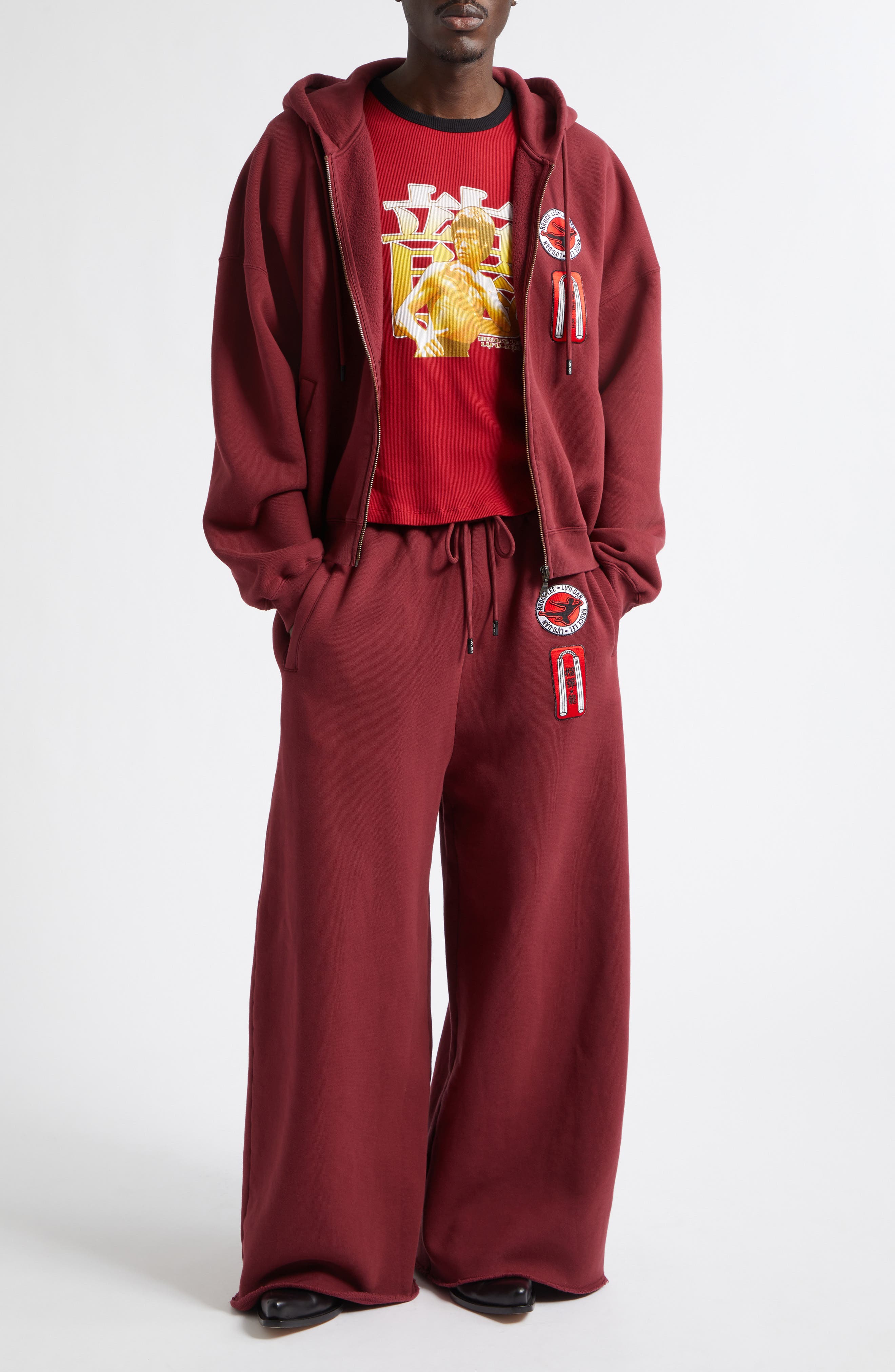 Bruce Lee Cotton Fleece Zip-Up Hoodie (Men) | Nordstrom