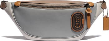 COACH Rivington Neutral Tone Colorblock Leather Belt Bag | Nordstrom
