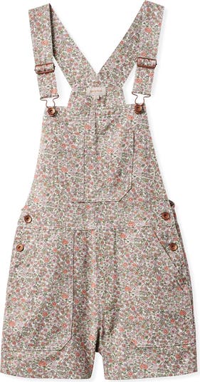 Brixton Costa Floral Cotton Shortalls | Nordstrom