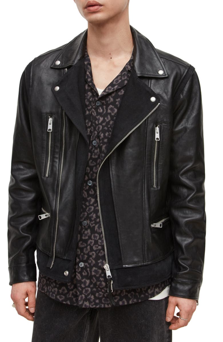 AllSaints Satori Leather Jacket | Nordstrom