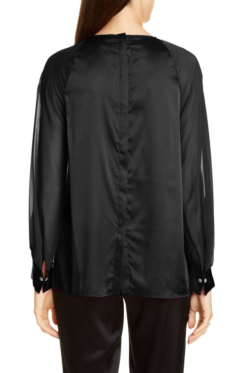 St. John Evening Stretch Silk Charmeuse Blouse | Nordstrom