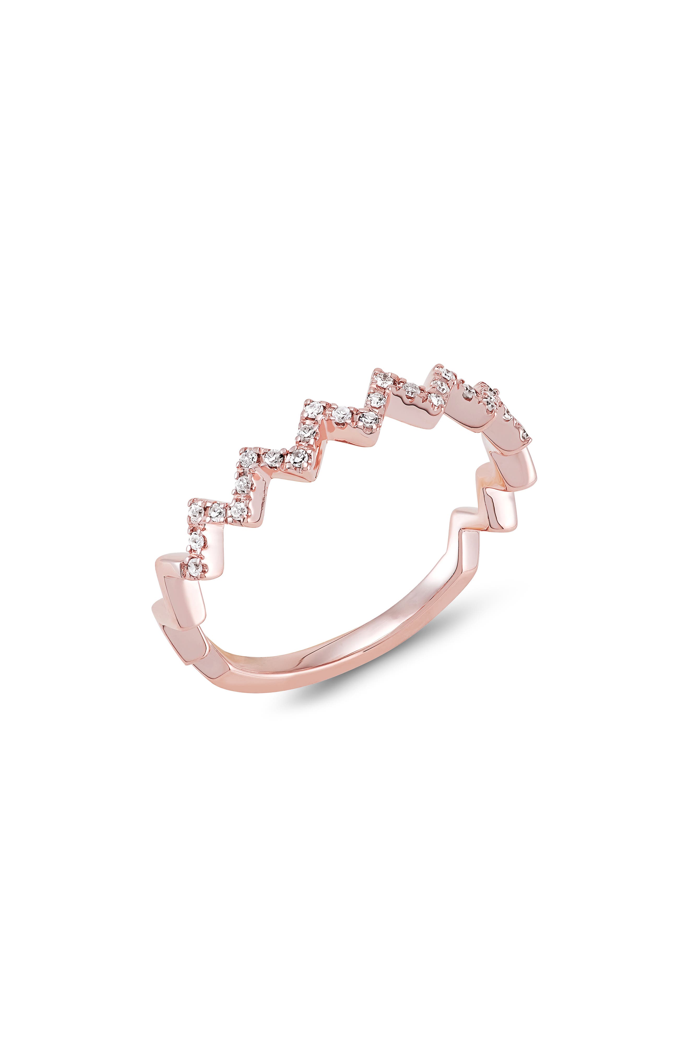 Frankie & Zoe Diamond Zigzag Band Ring - 0.1ct. | Nordstromrack
