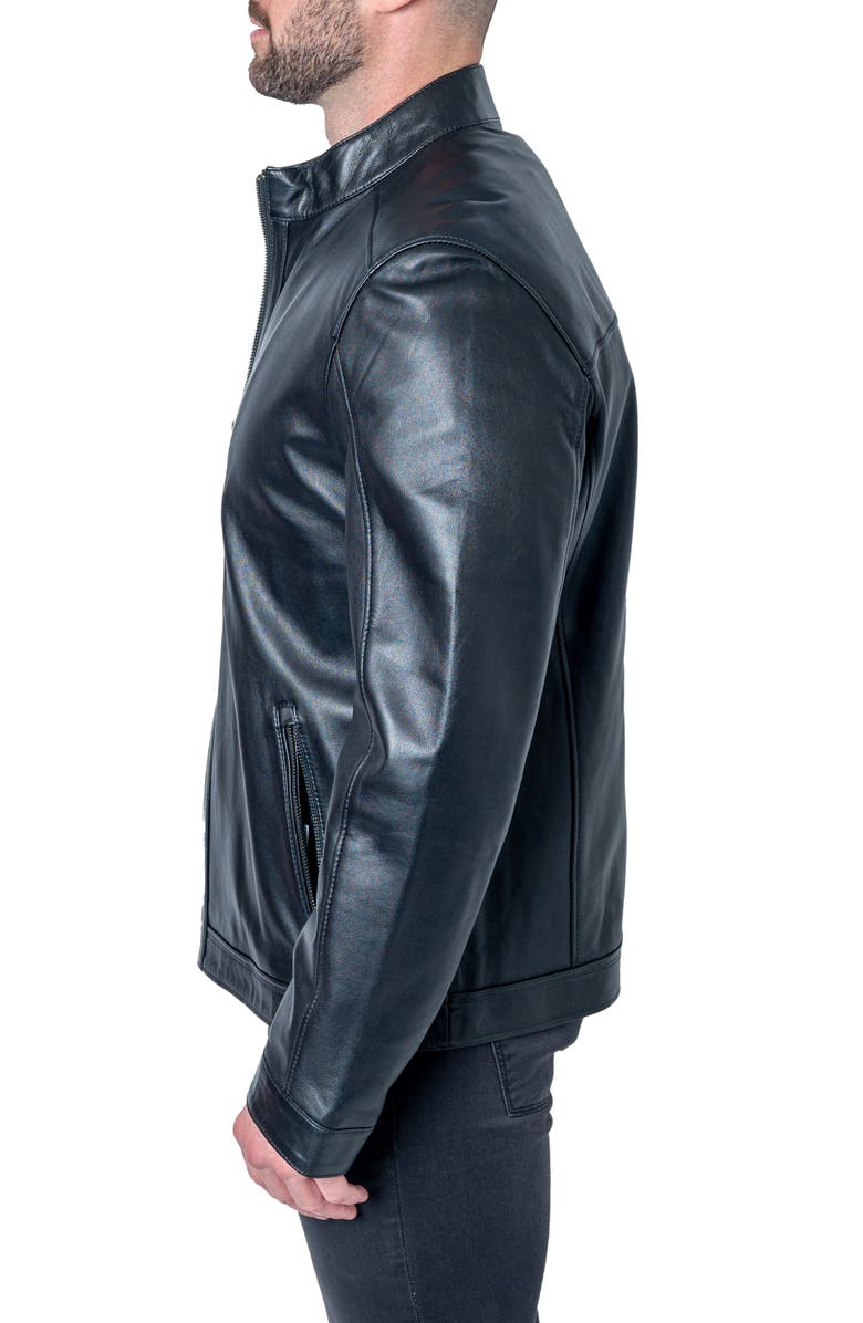 Maceoo Smooth Black Leather Jacket | Nordstromrack