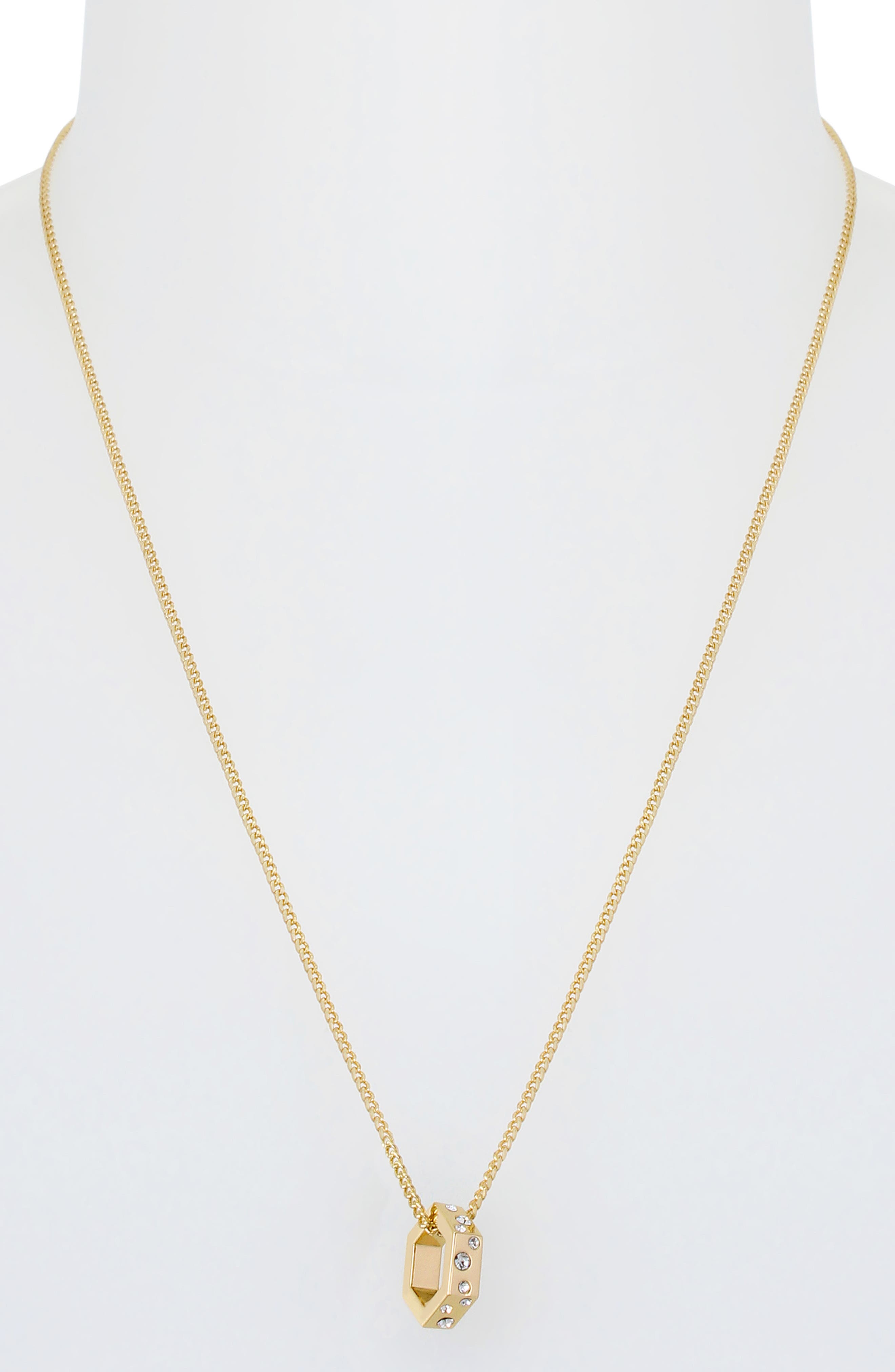 AllSaints Hexagon Pendant Necklace | Nordstrom