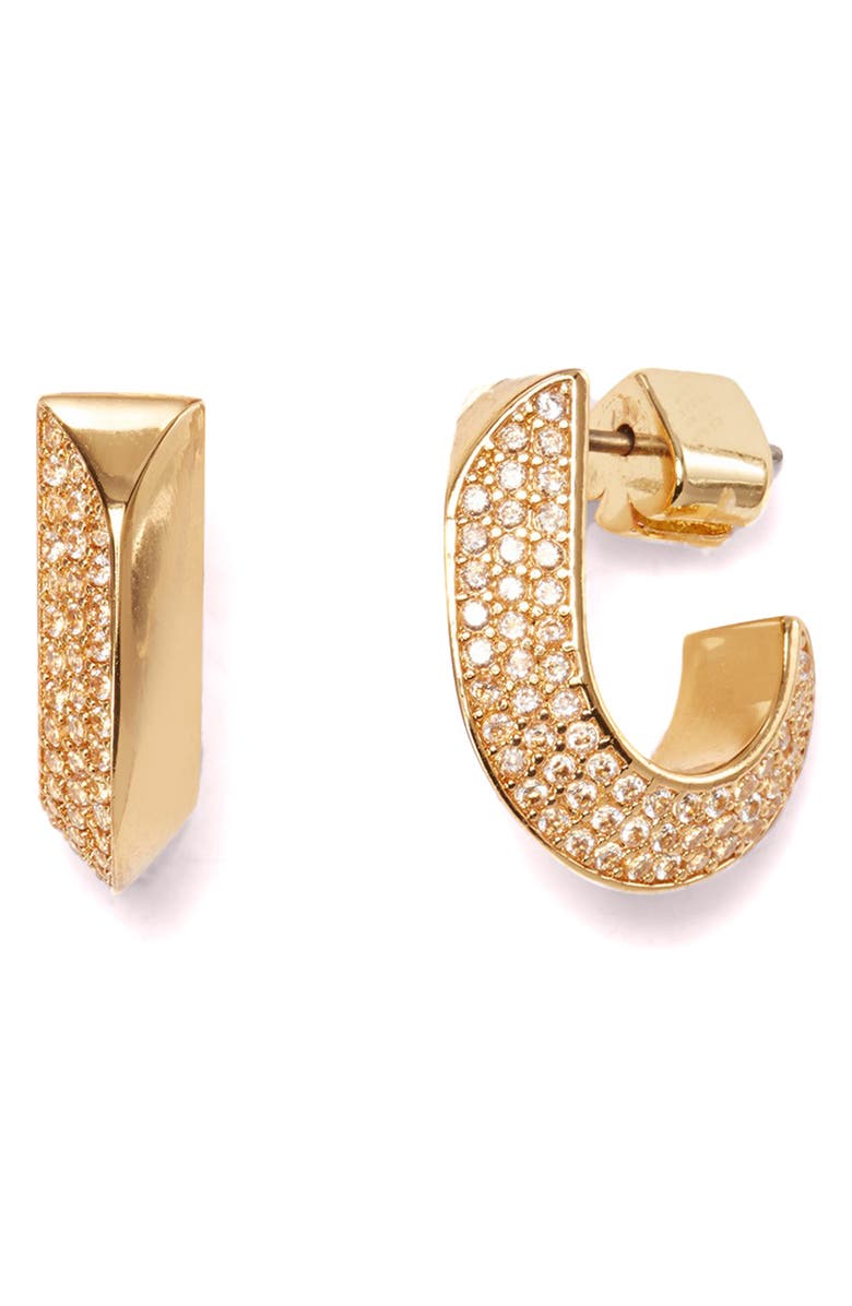 Kate Spade New York raise the bar pave huggie hoop earrings | Nordstromrack
