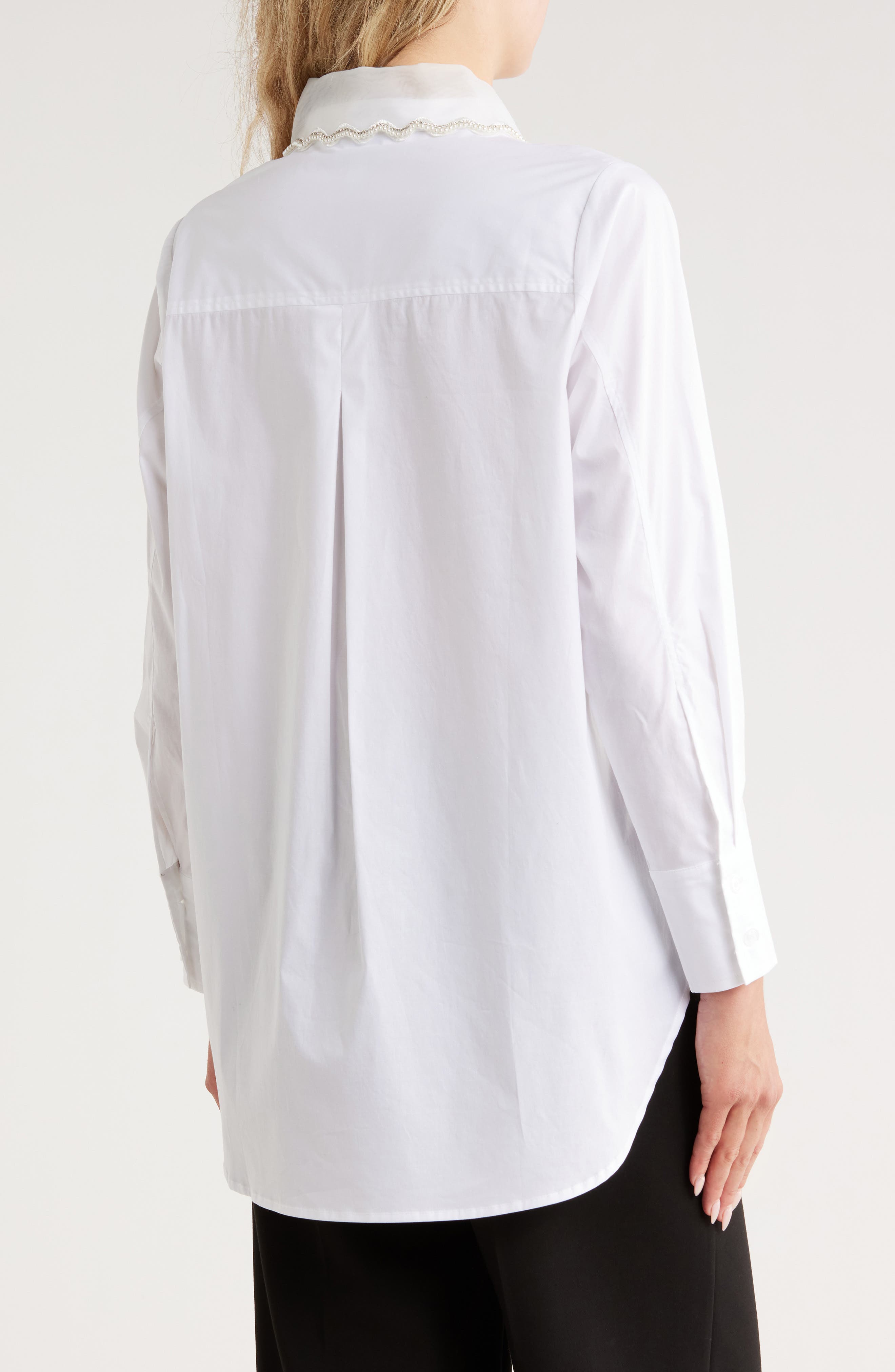 JASON WU Scalloped Collar Long Sleeve Button-Up Shirt | Nordstromrack