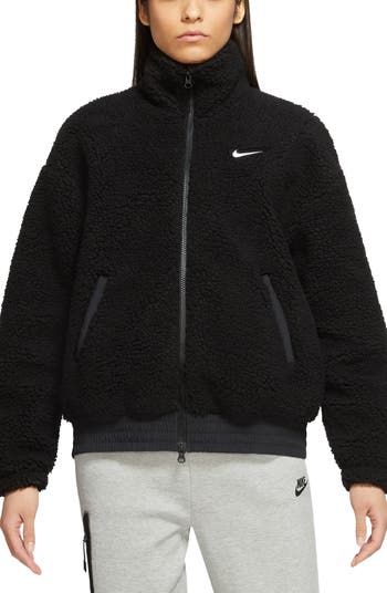Nike Sportswear Swoosh Plush Fleece Jacket | Nordstrom