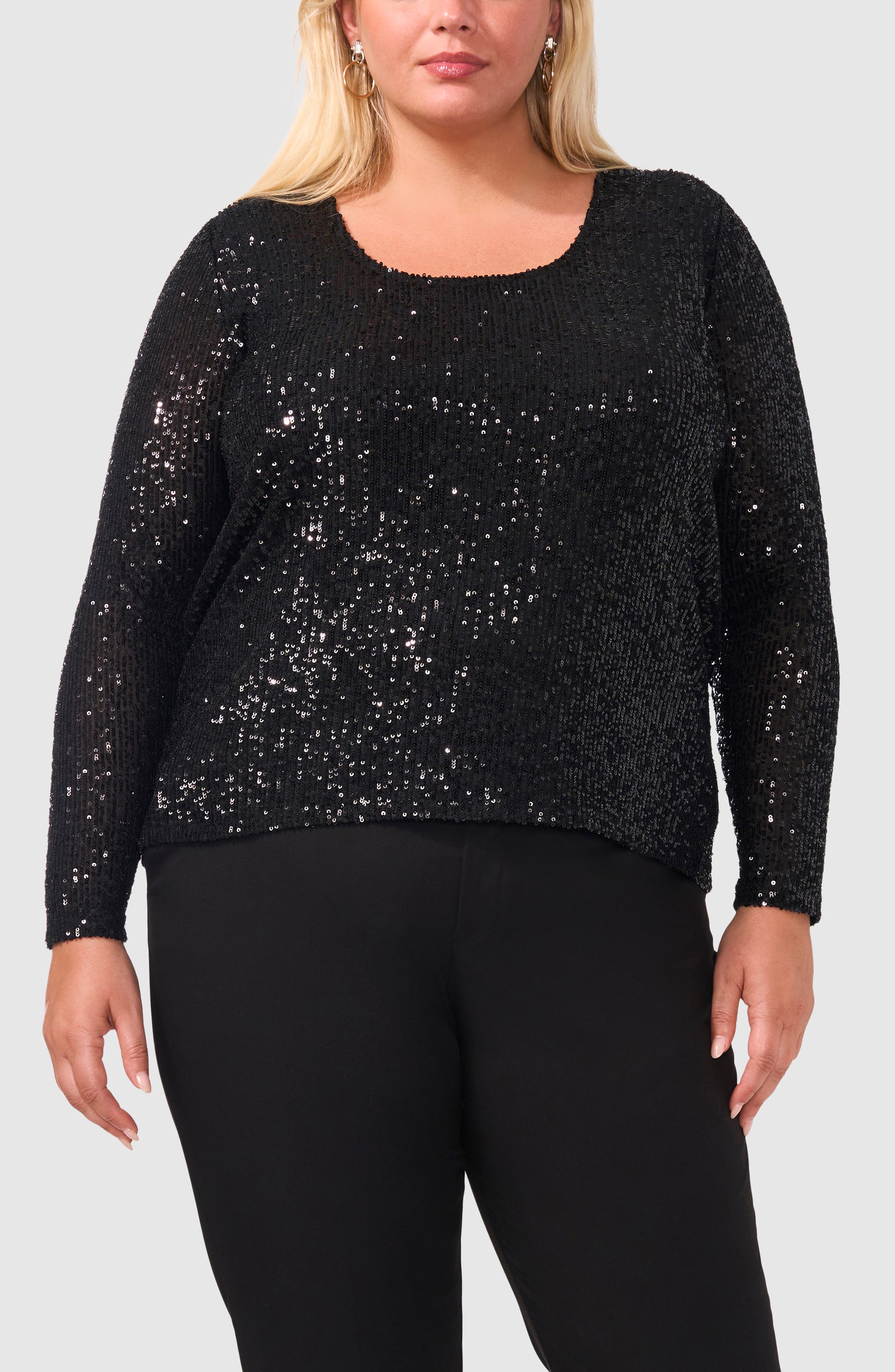 Halogen® Sequin Scoop Back Top | Nordstromrack