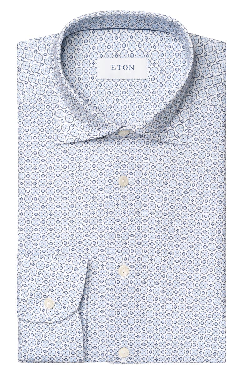 Eton Slim Fit Medallion 4Flex Stretch Dress Shirt | Nordstrom
