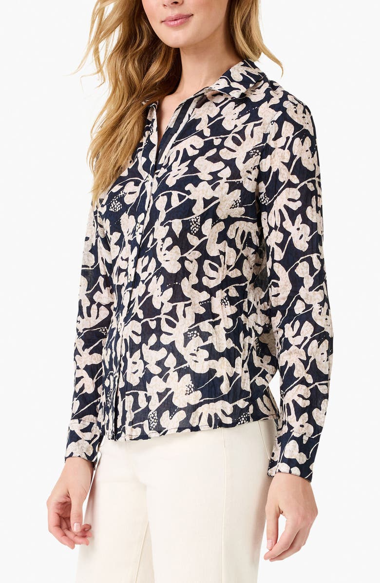 NIC+ZOE Water Lilies Crinkled Button-Up Shirt | Nordstromrack