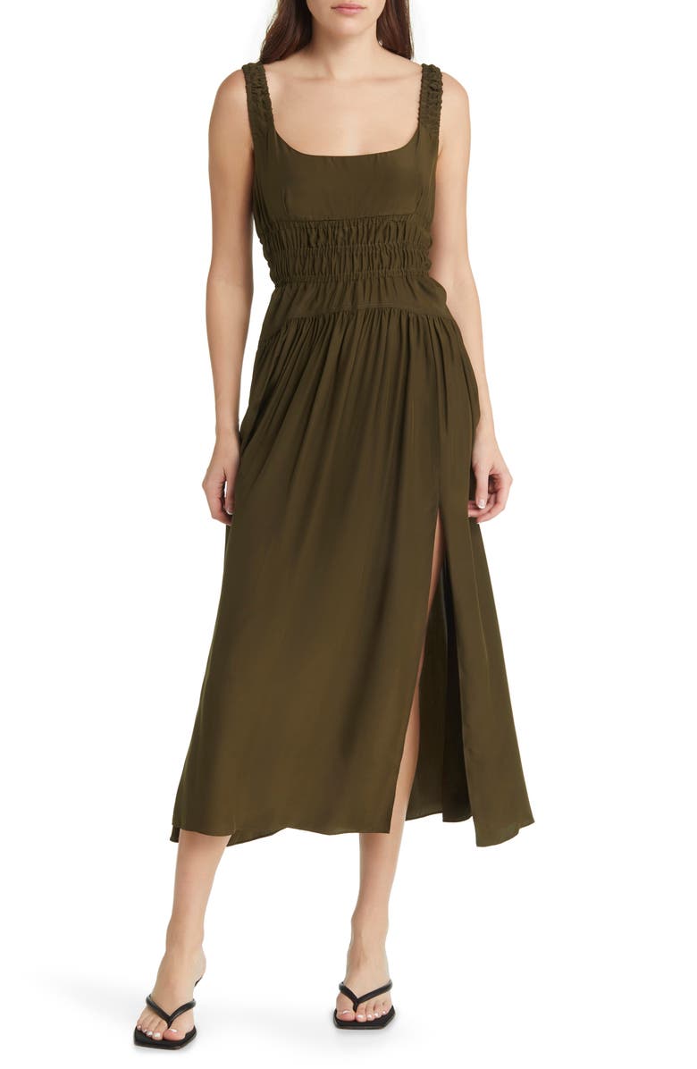La Ligne Smock Bodice Silk Dress | Nordstromrack