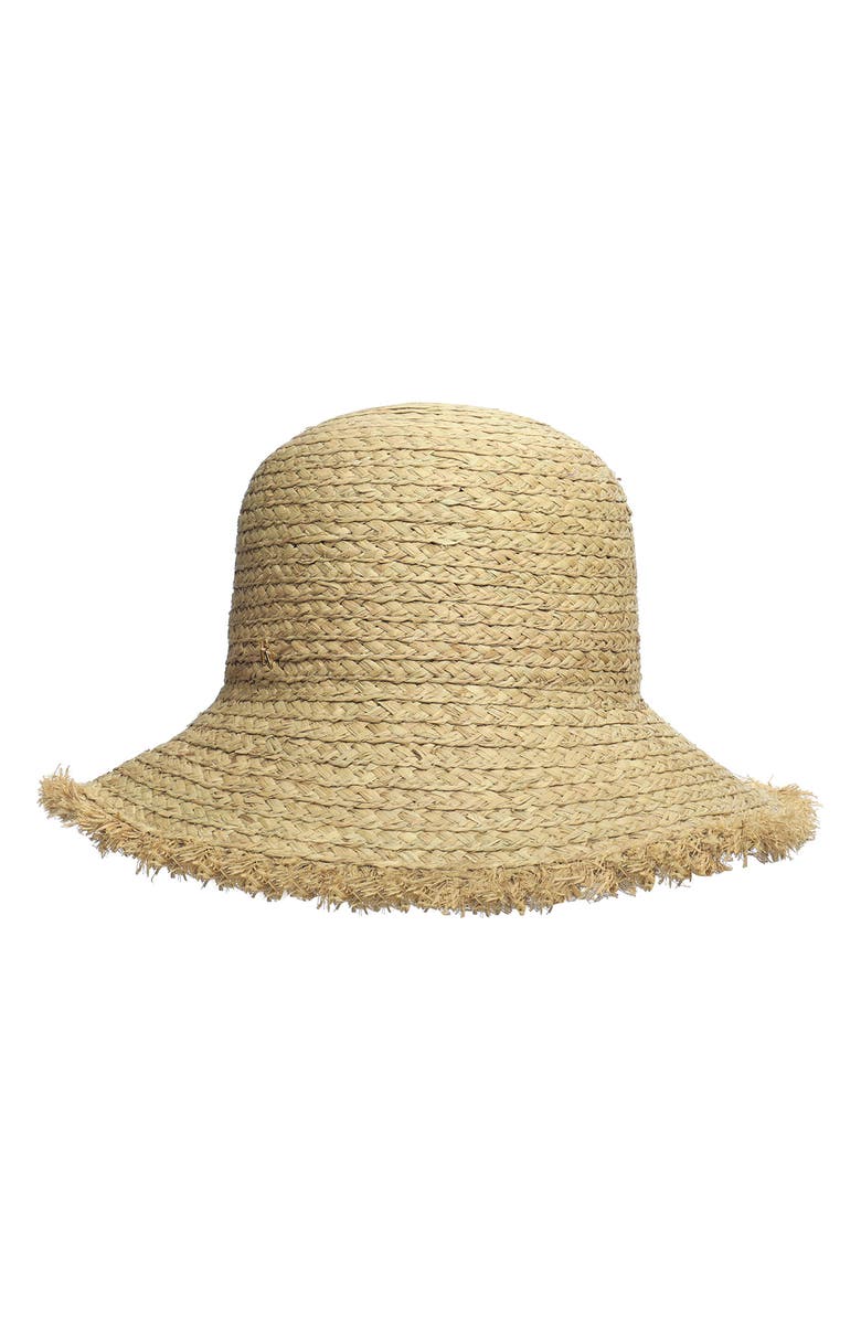 Frances Valentine Raffia Frayed Edge Bucket Hat | Nordstrom
