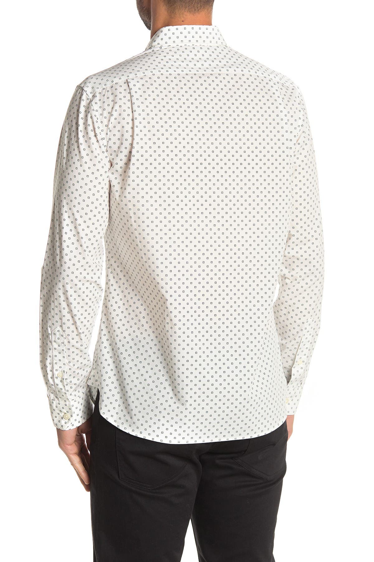 Vince Sphere Dot Print Long Sleeve Woven Slim Fit Shirt | Nordstromrack