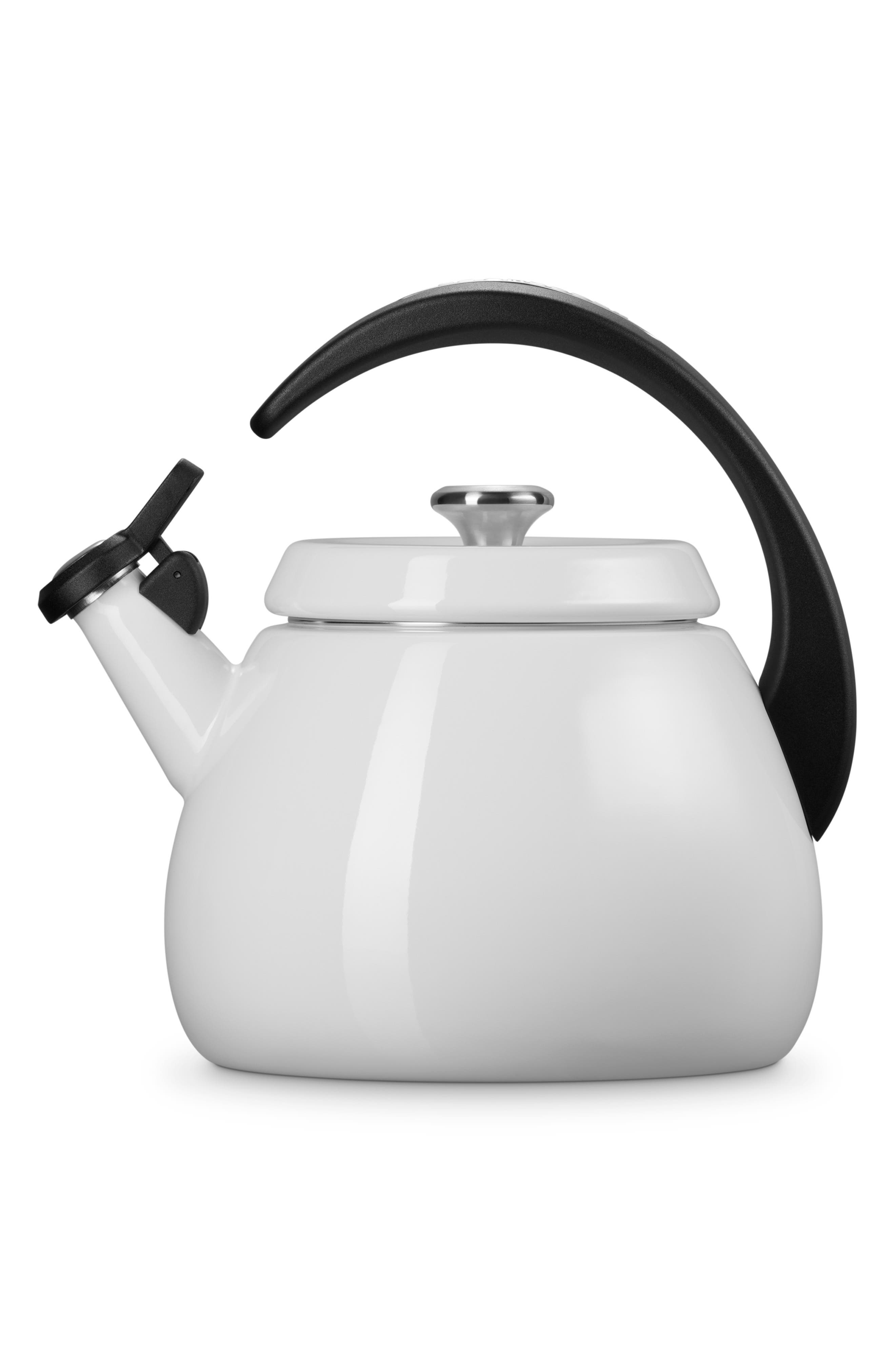 Le Creuset 2.2-Quart Enameled Stainless Steel Whistling Cloche Kettle ...