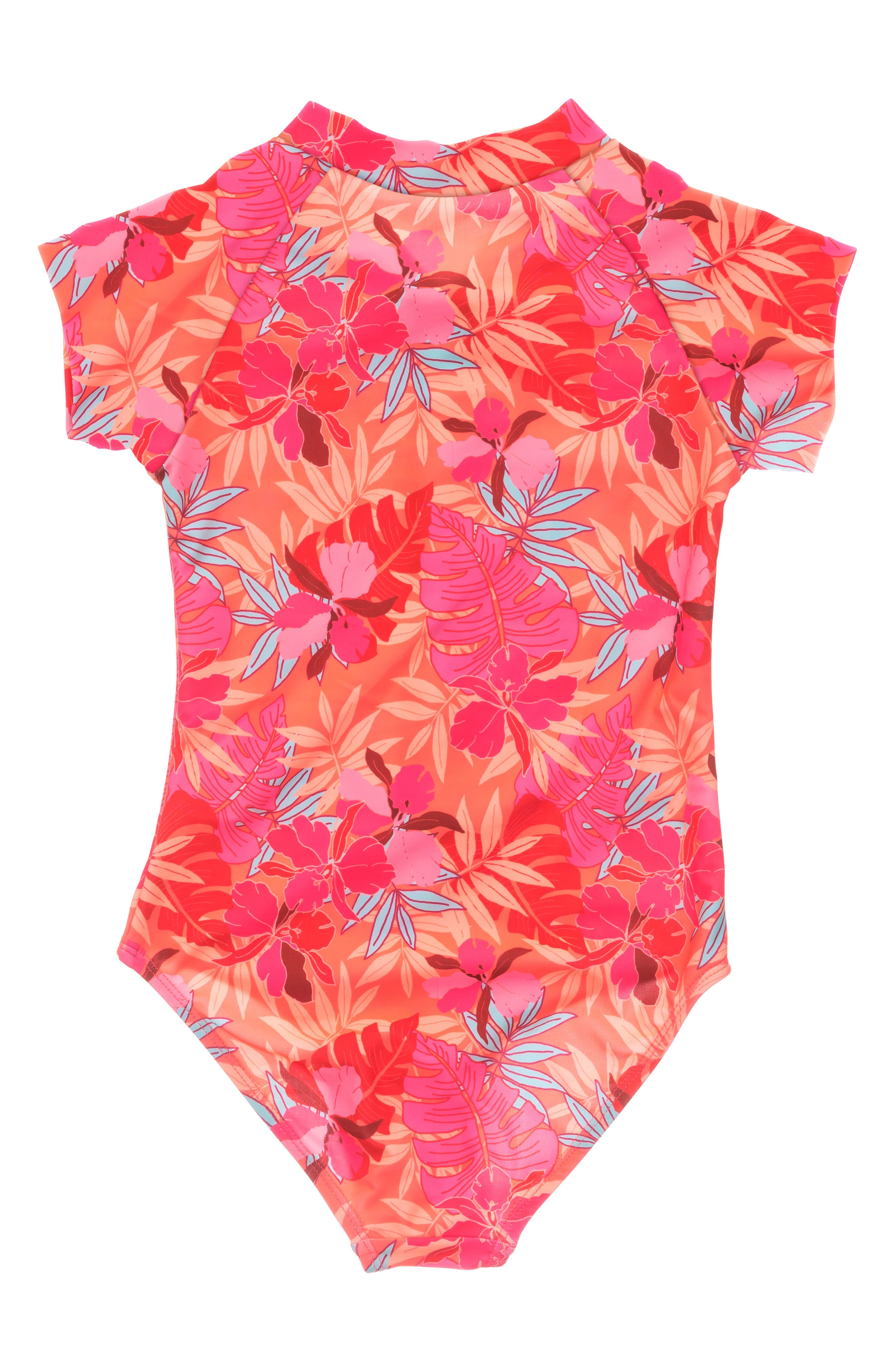 Snapper Rock Kids' Tropical Punch One-Piece Rashguard Swimsuit | Nordstrom